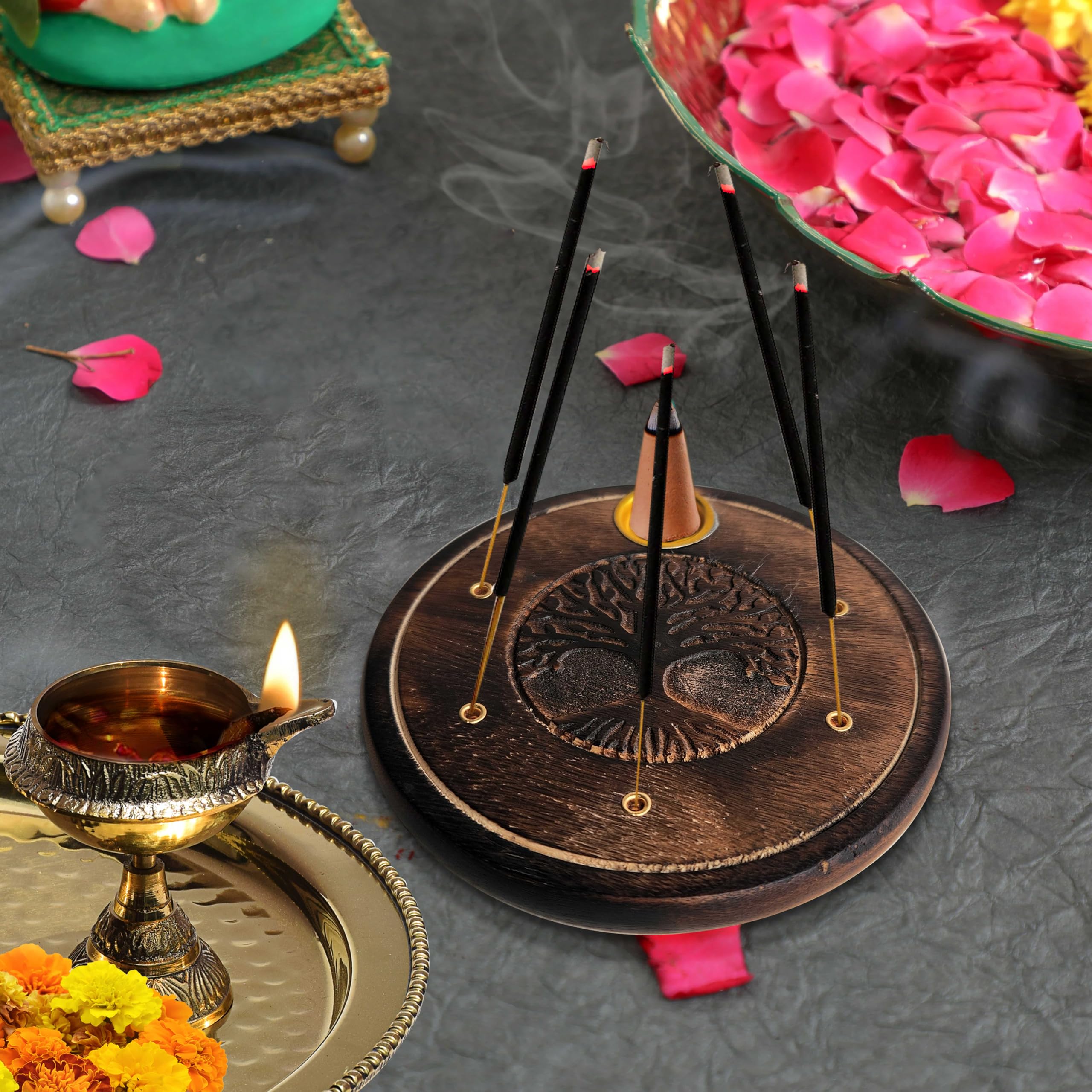 Pure Source India Wooden Agarbatti Stand/Incense Holder/Incense Stand ...