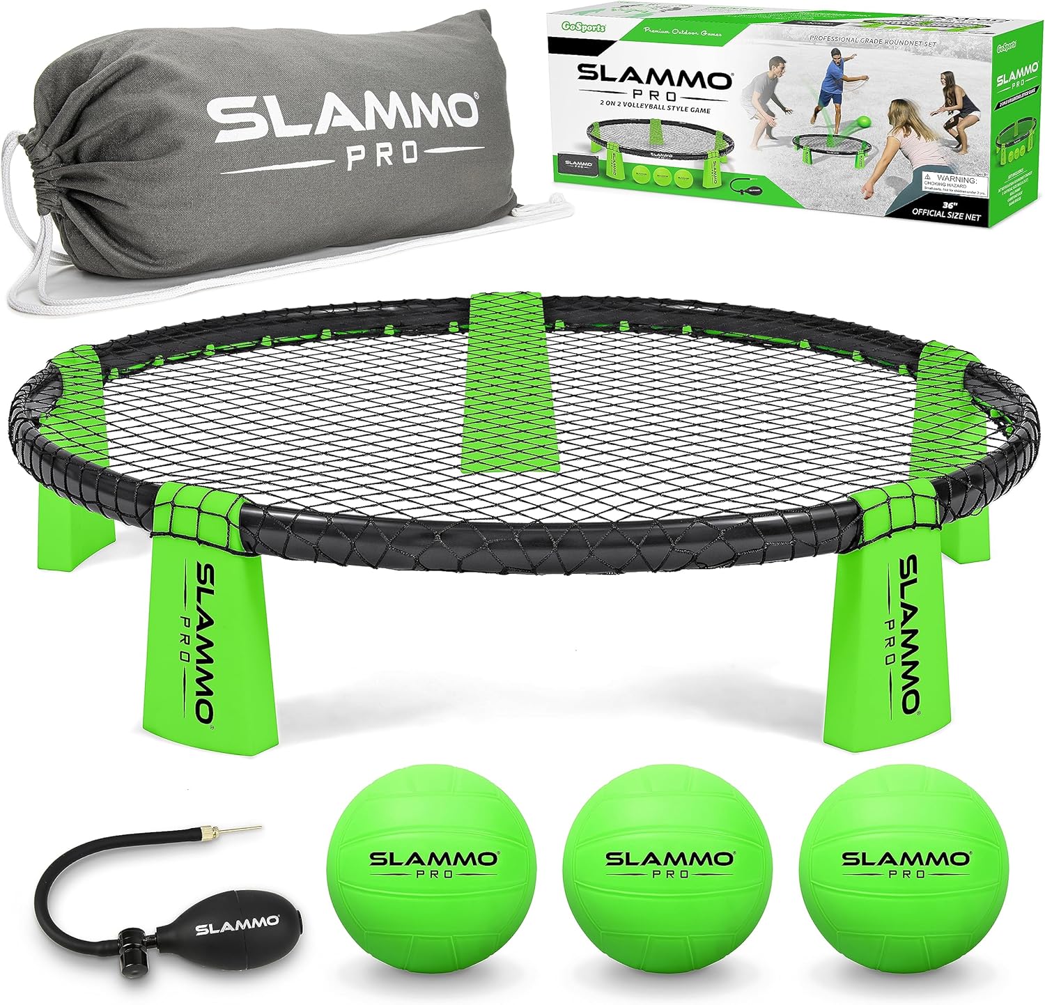 GoSports SLAMMO PRO Game Set, New and Improved PRO Set with 3 PRO Balls ...