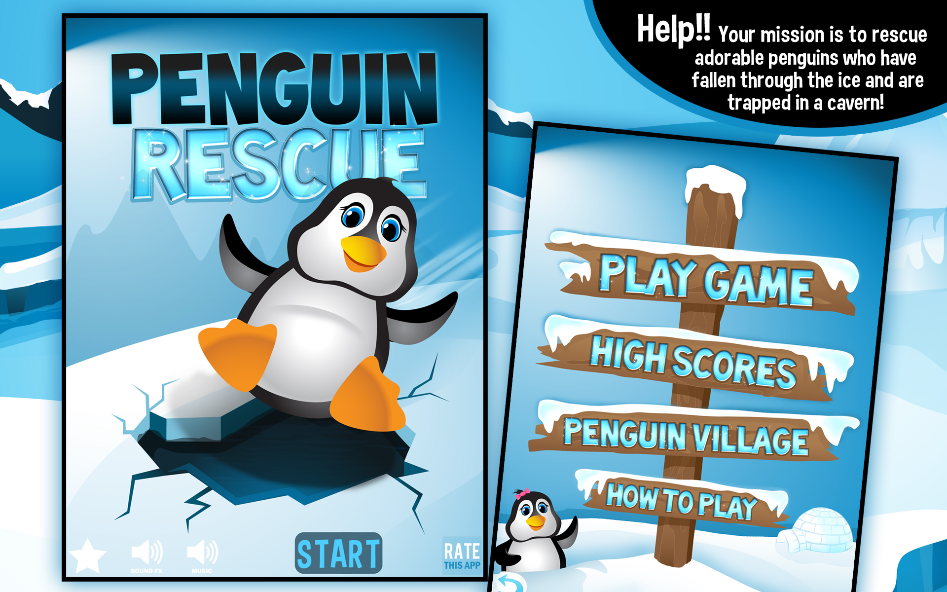 Learning Gems - Penguin Rescue - App on Amazon Appstore