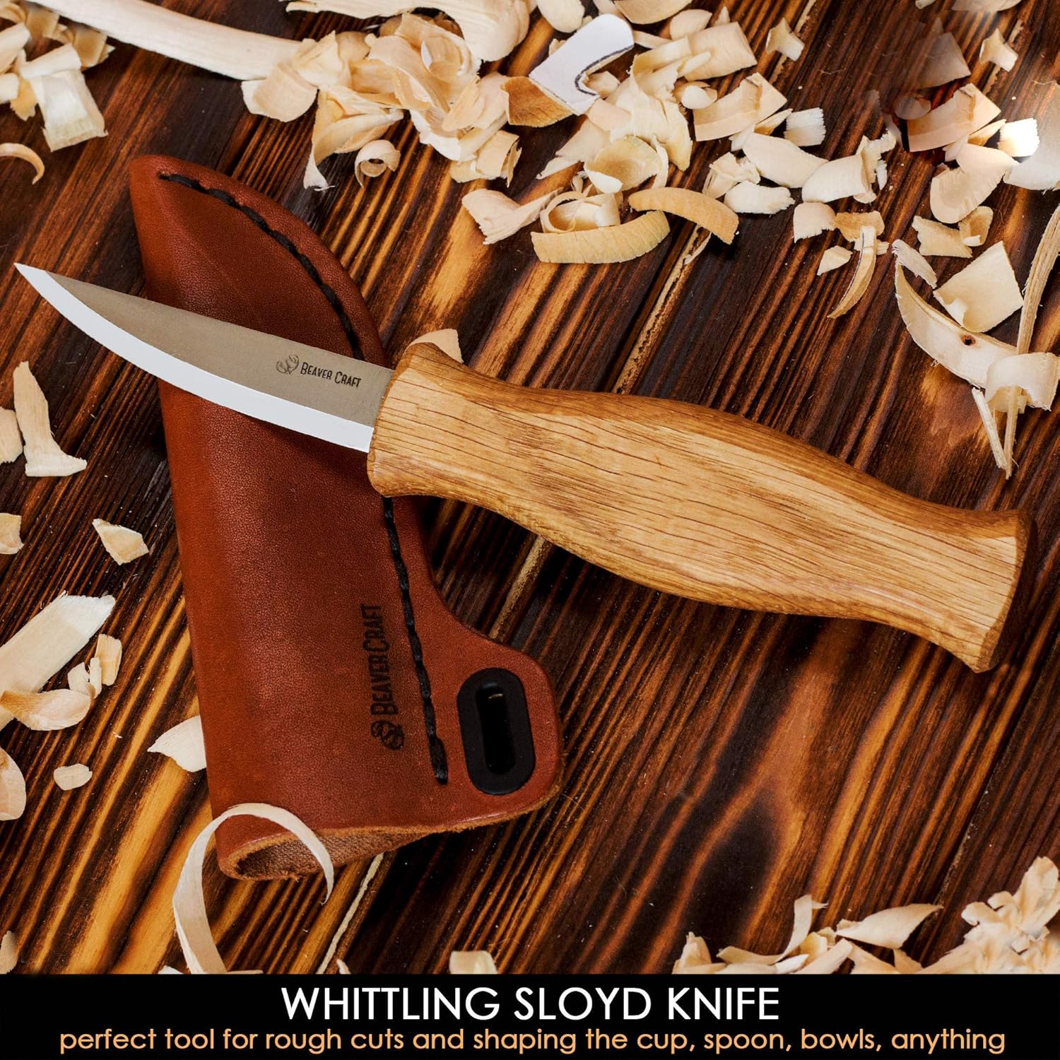 Buy BeaverCraft Sloyd Knife C4s Hook Knife SK1S Wood Carving Sloyd ...
