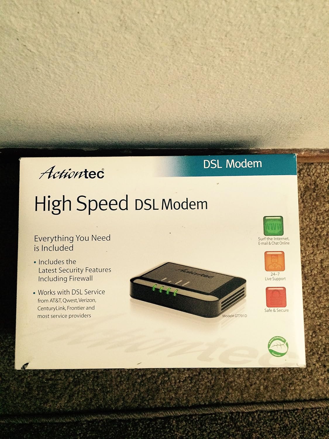 Actiontec High Speed DSL Modem Router - No DSL Filters - 2 Ports ...