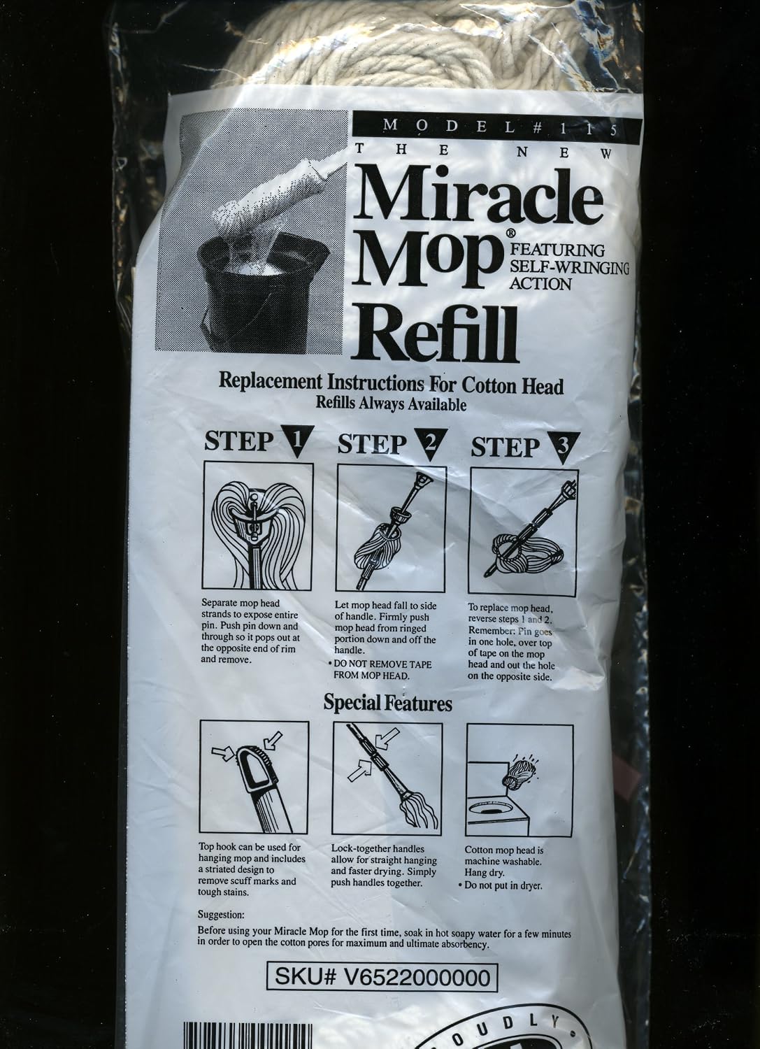 Amazon.com: Miracle Mop Refill (Model #115) : Health & Household