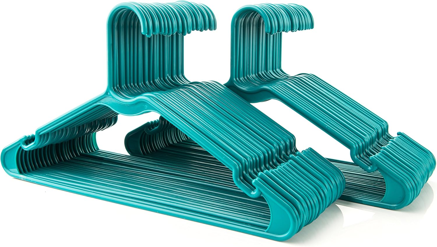 Amazon.com: 50pc Green Tubular Clothes Hanger Sets – Space Saving ...