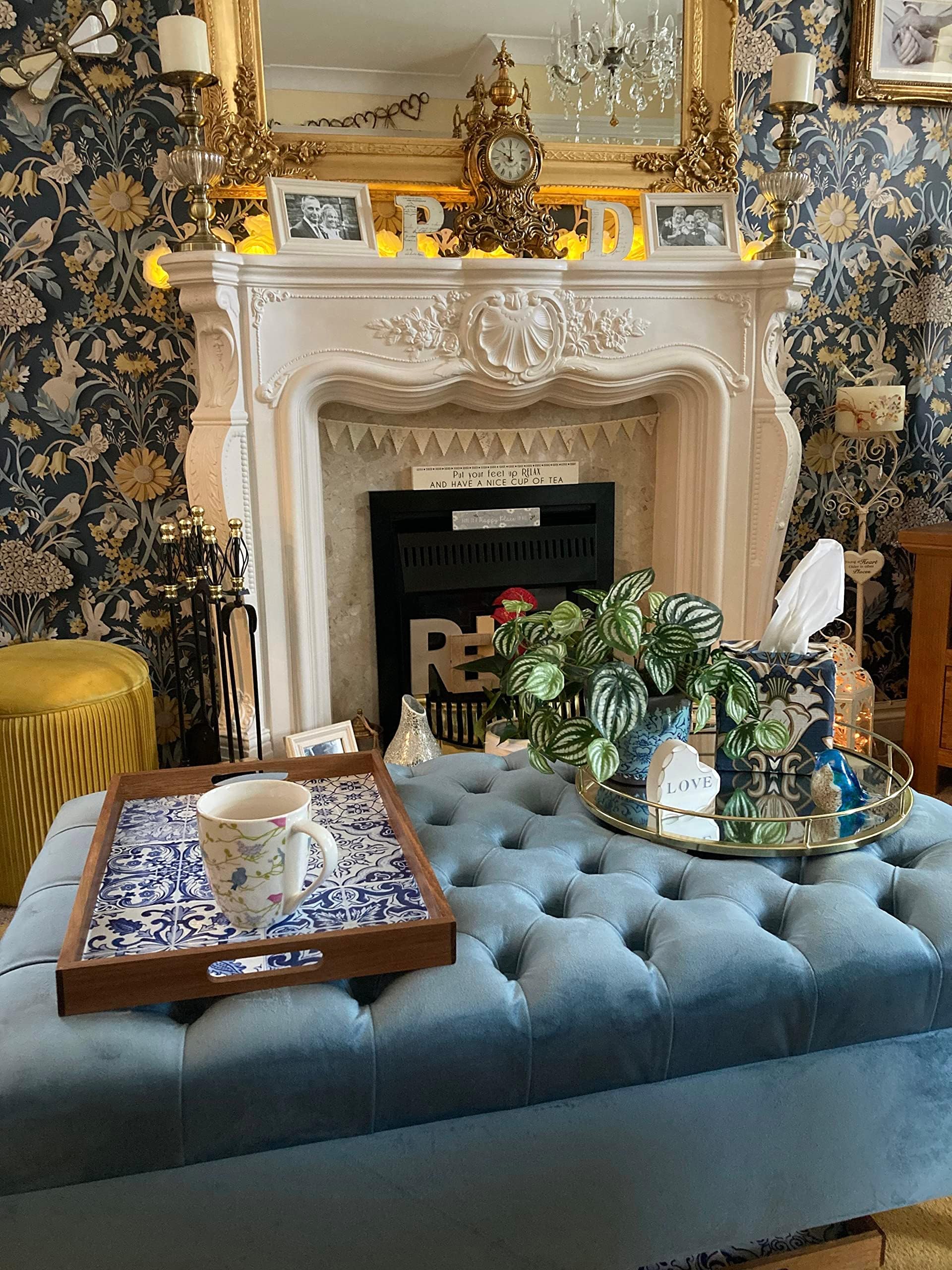 Extra Large Deep Cushioned Chesterfield Coffee Table Footstool by ...