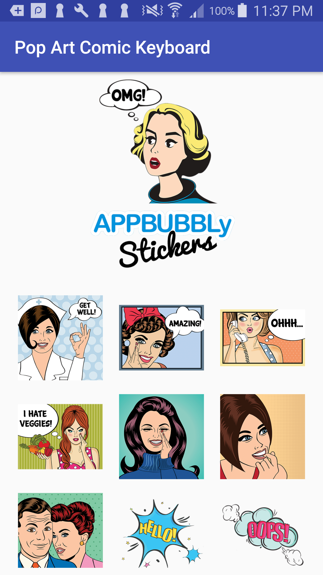 Pop Art Comics Keyboard Stickers for Gboard - App on Amazon Appstore
