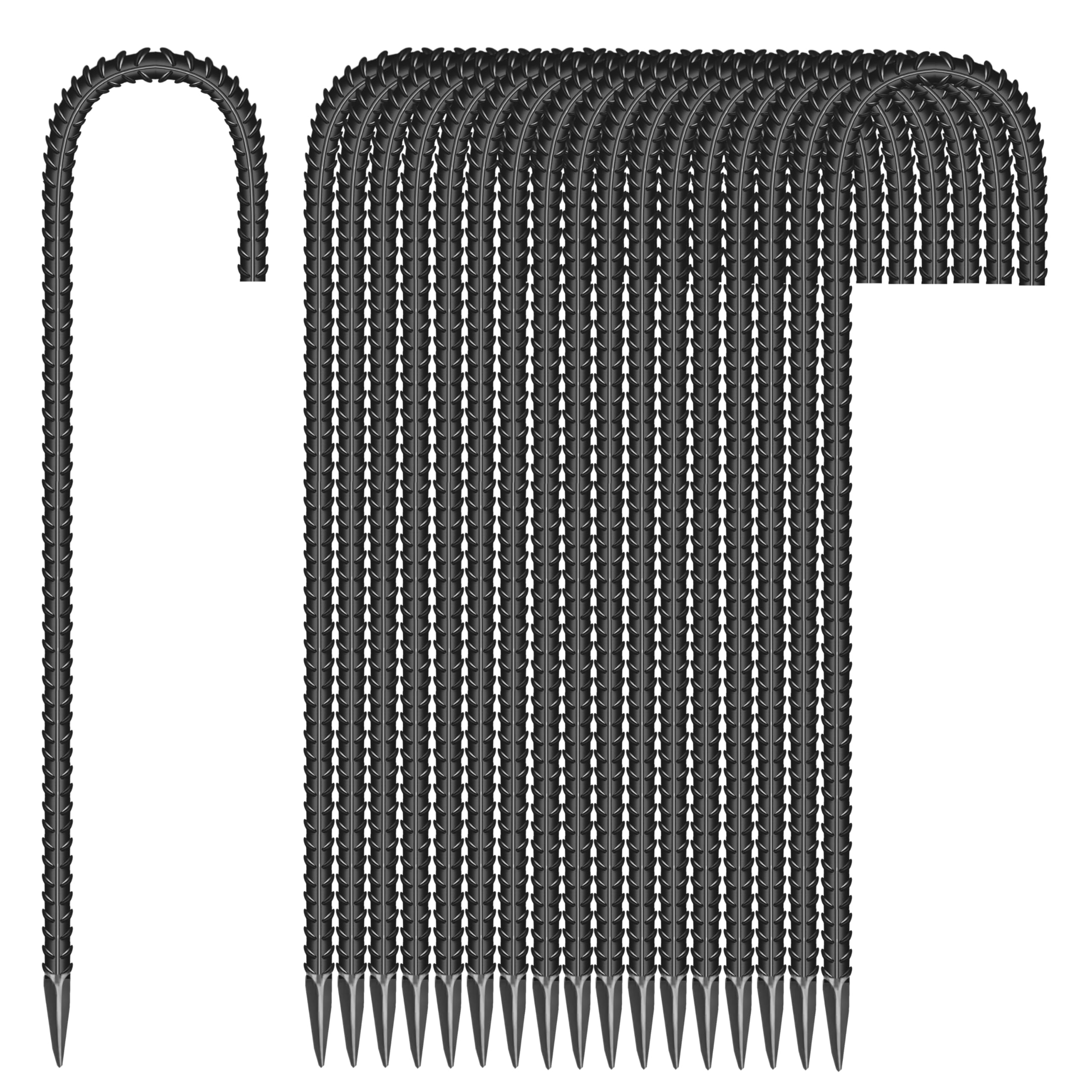 Amazon.com : 18 Pieces 12-Inch Garden Ground Stakes Galvanized Steel J ...