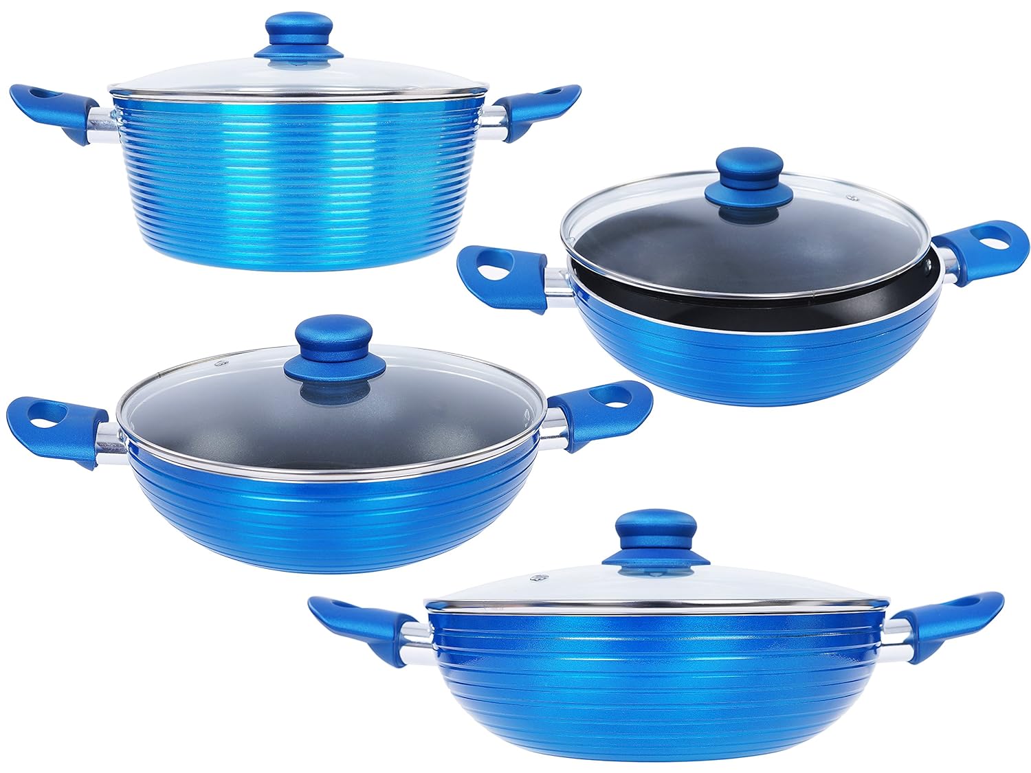 Buy Nirlon Induction Based Bakelite, Nonstick, Aluminum Cookware Set ...