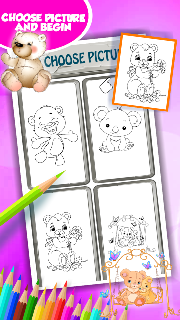 Cute Bear Coloring Book:Amazon.com:Appstore for Android