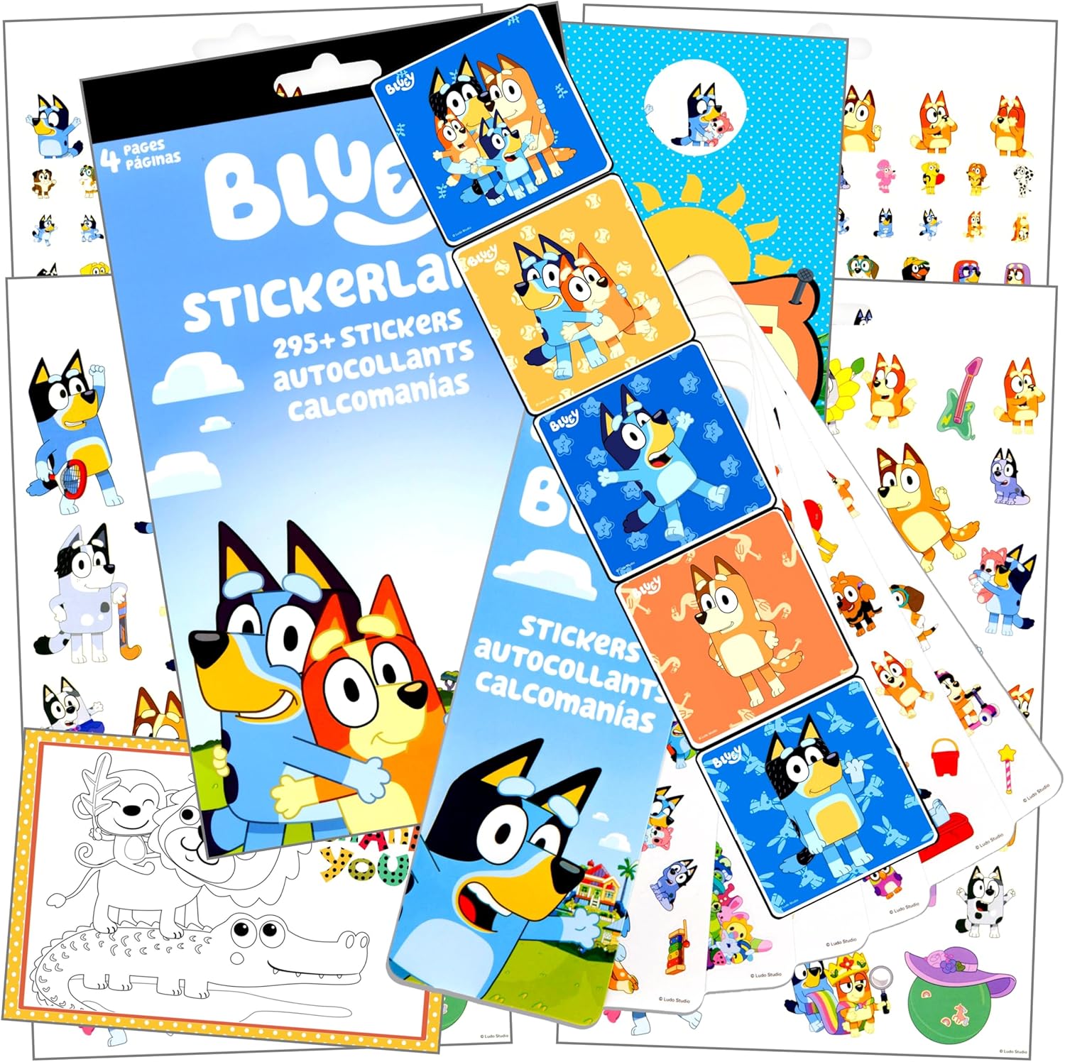 Amazon.com: Bluey Stickers for Kids Bundle Includes Bluey Stickers ...