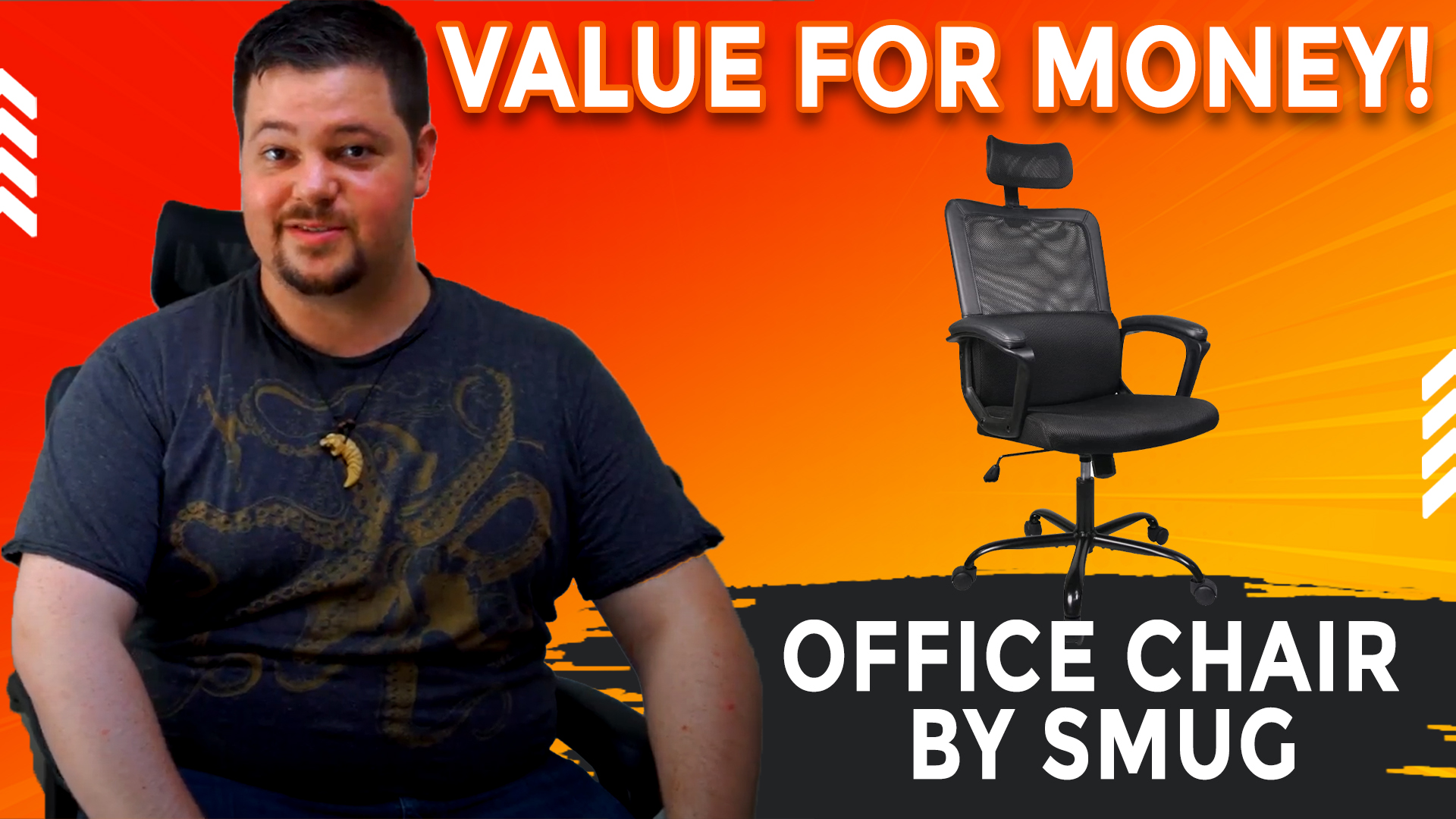 Watch SMUG office chair with Ergonomic Mesh & Lumbar Support on Amazon Live