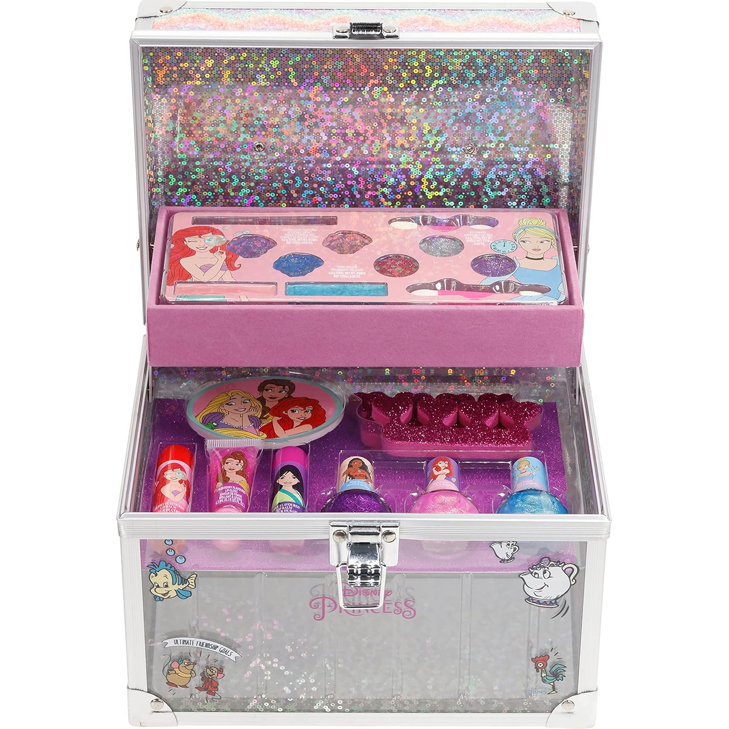 Amazon.com : Disney Princess - Townley Girl Train Case Cosmetic Makeup ...