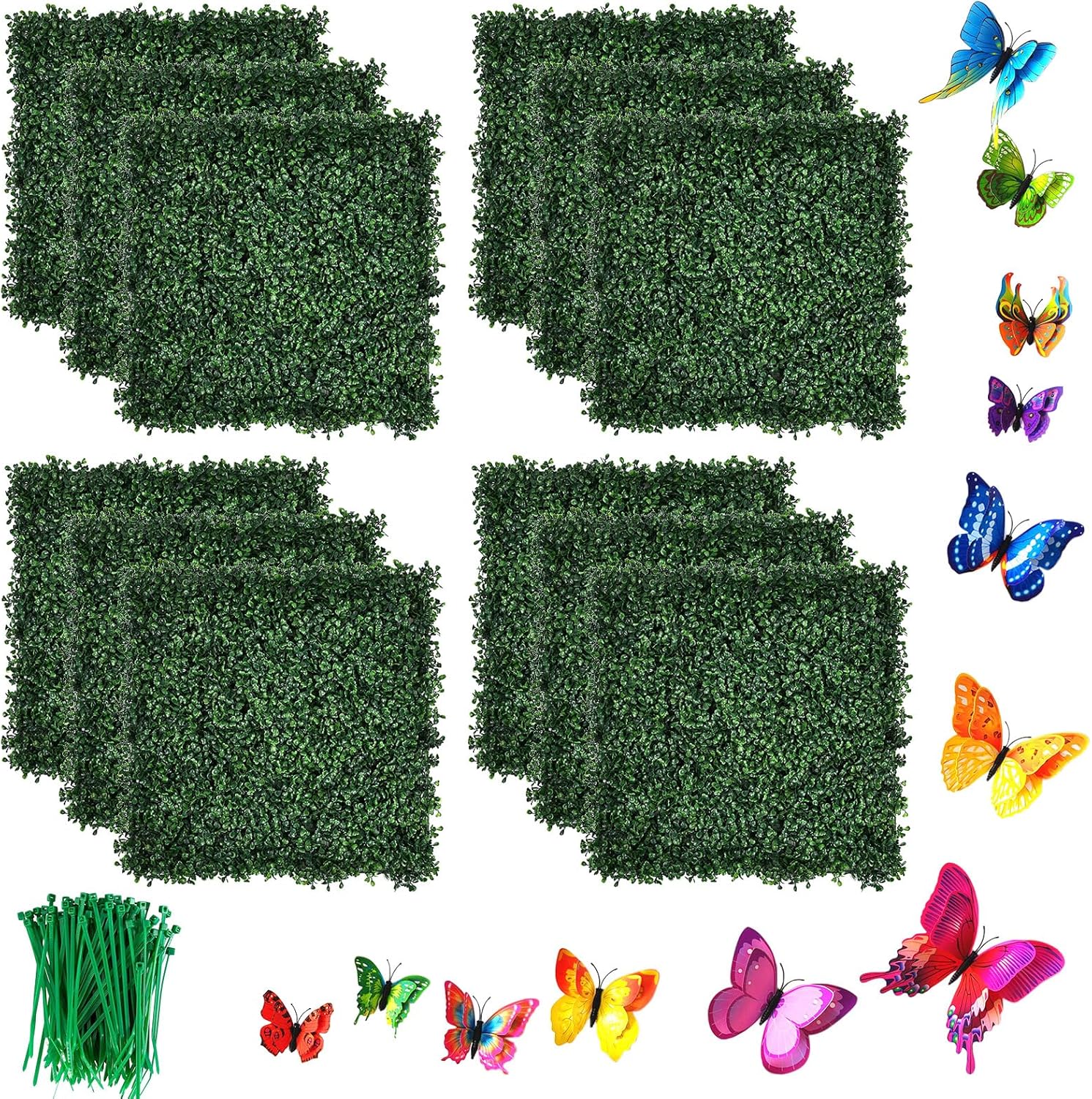 Amazon.com: MANOPAWS12 Pack 10” X10” Artificial Grass Wall Panels ...
