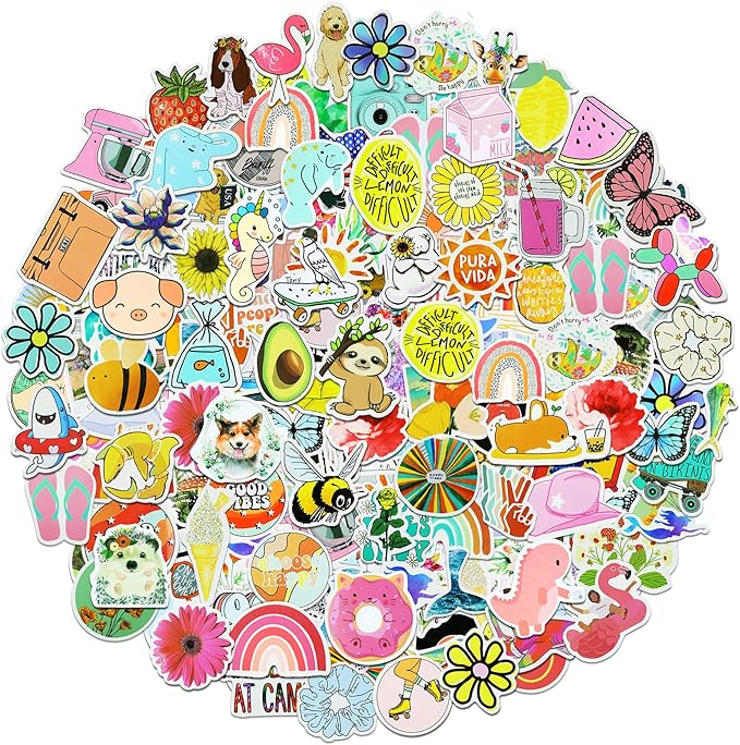 Amazon.com: Eoaod 600Pcs Water Bottle Stickers for Kids, Cute Stickers ...