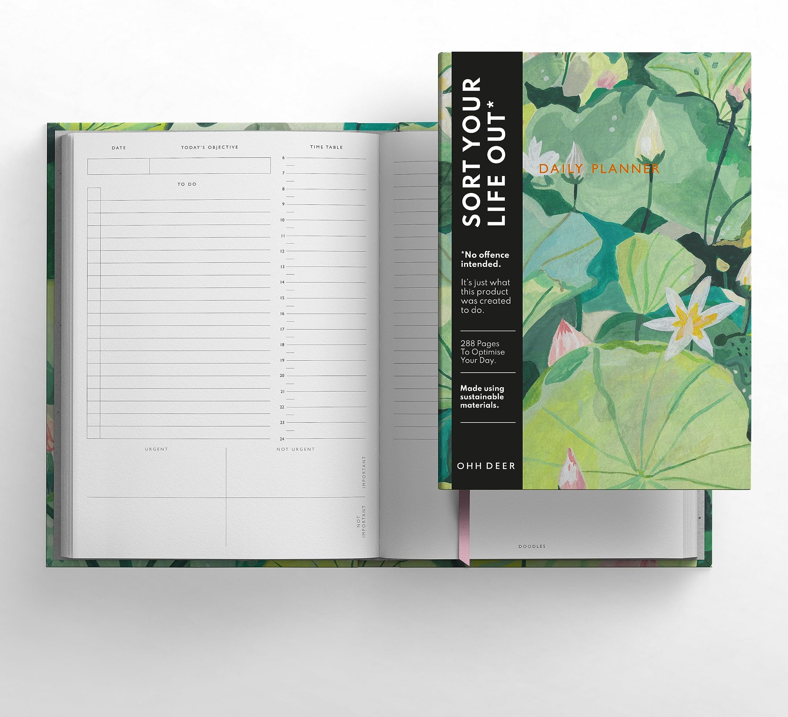 Daily Planner Notebook - Undated Productivity Journal - To Do List ...