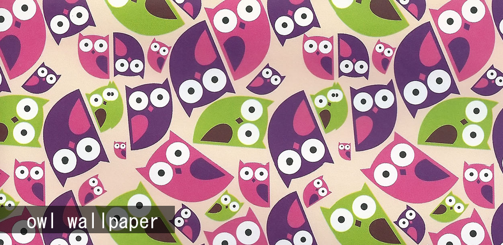 Wallpaper Cartoon Owl Pattern