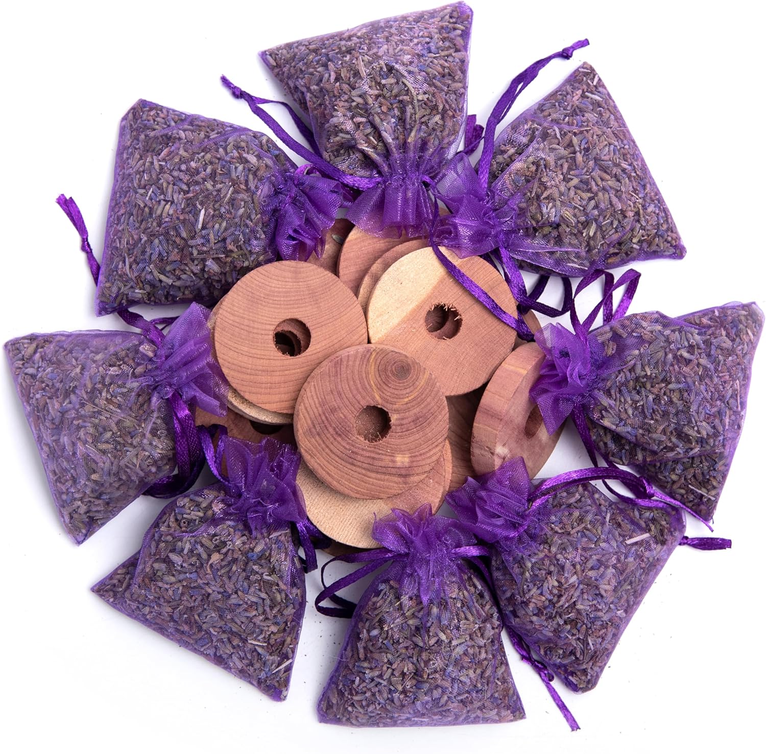 Amazon.com: Lavande Sur Terre Pack of 16 Cedar Blocks and 8 Lavender ...