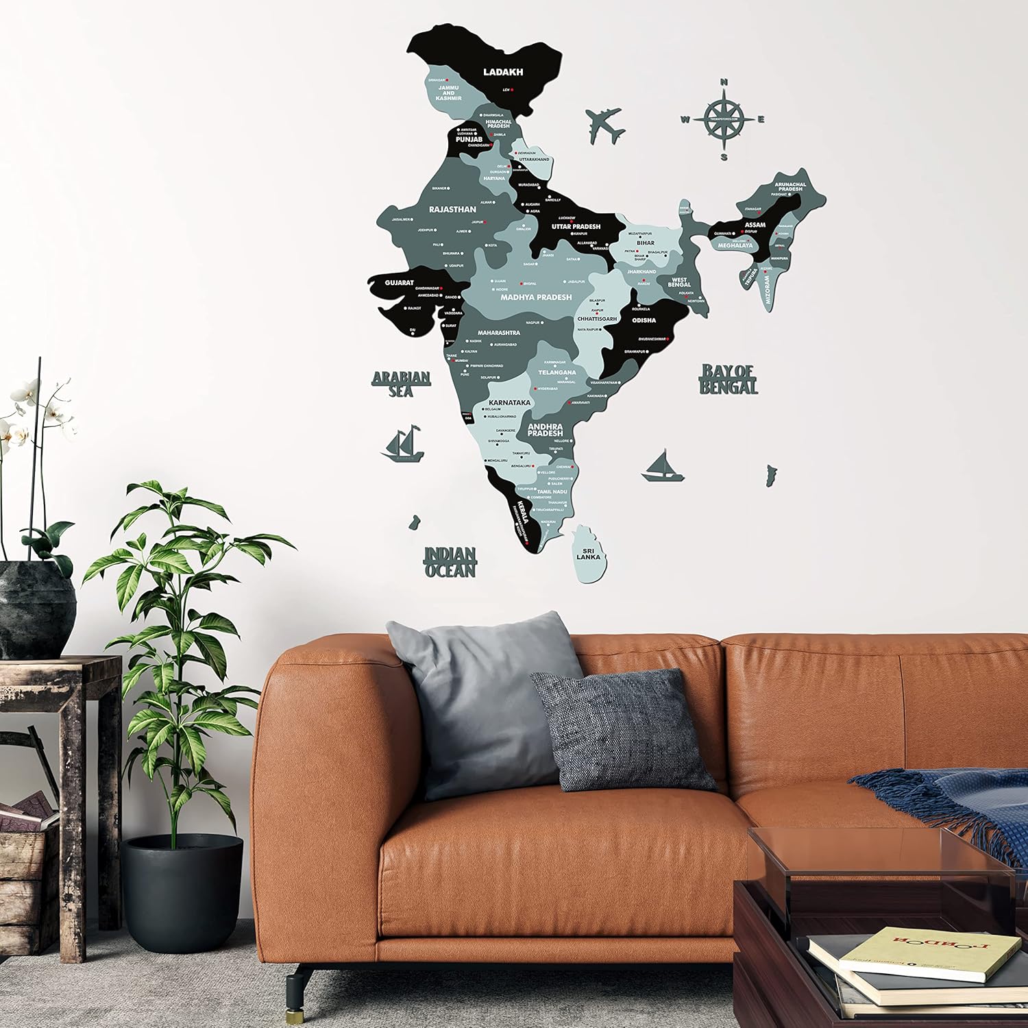 India Wooden Map | Wooden India Map for Wall | Best Gift for Travel ...
