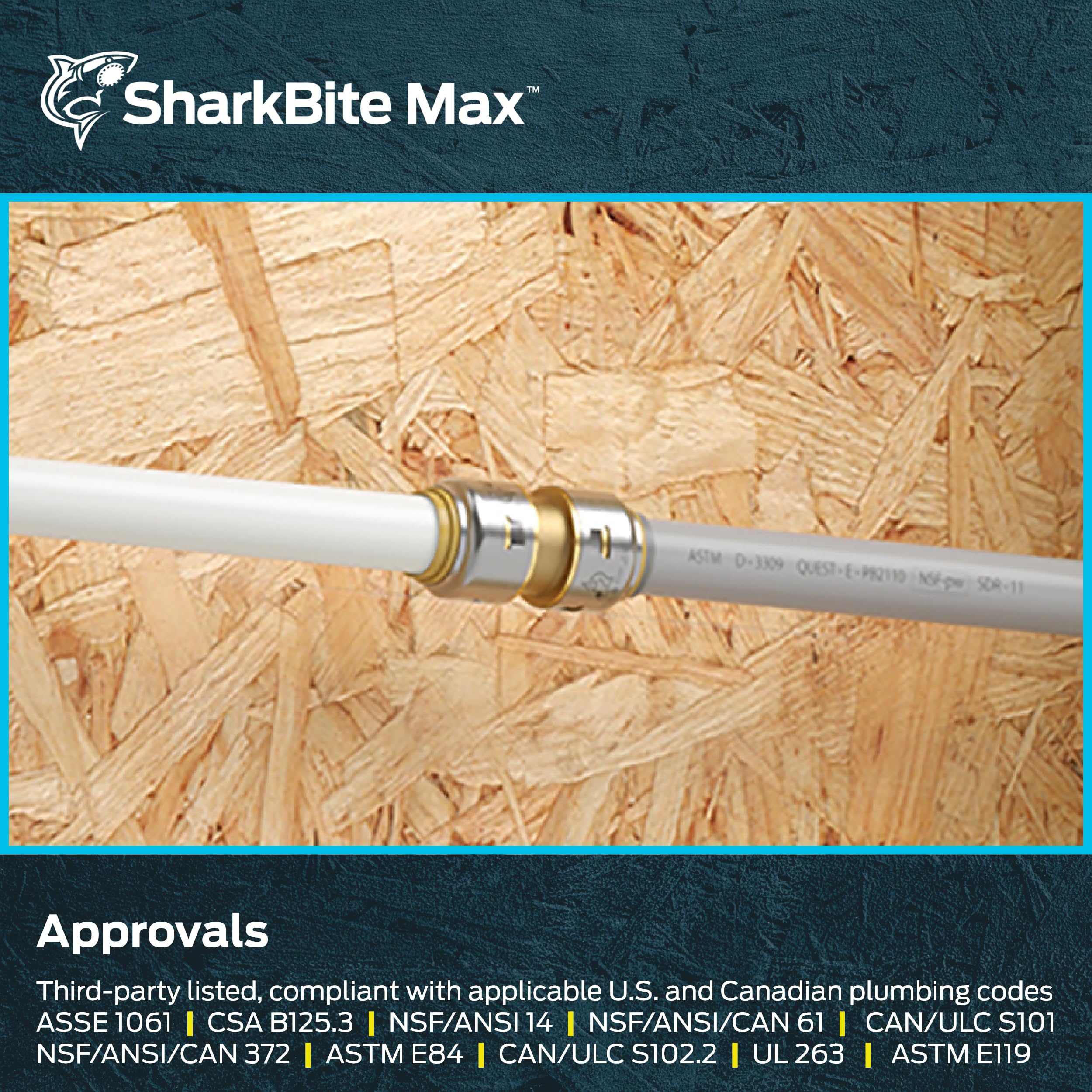Snapklik.com : SharkBite Max 3/4 Inch Polybutylene Transition Coupling