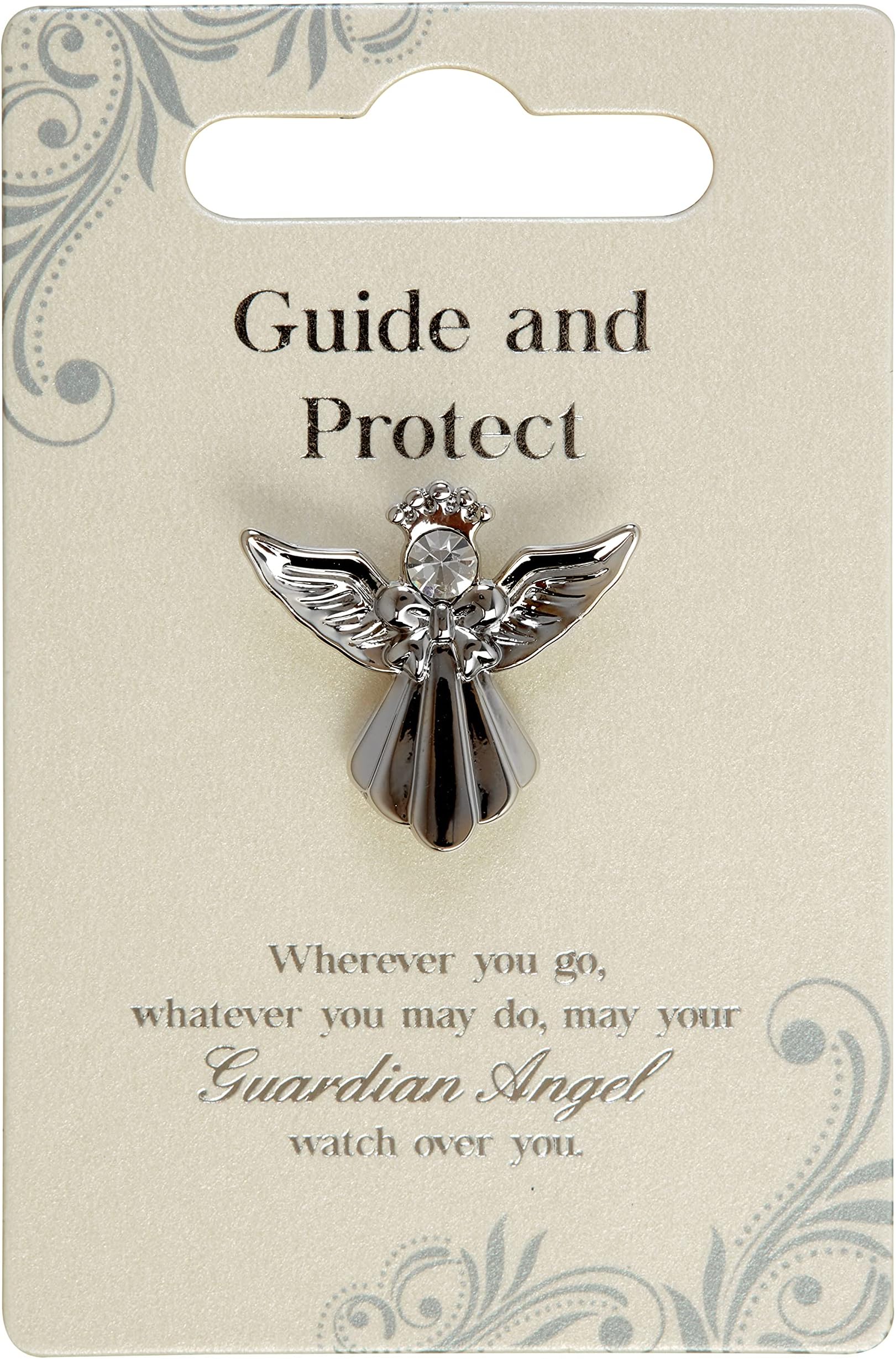 Guardian Angel Brooch for Someone Special, Angel Badge with Rhinestone ...