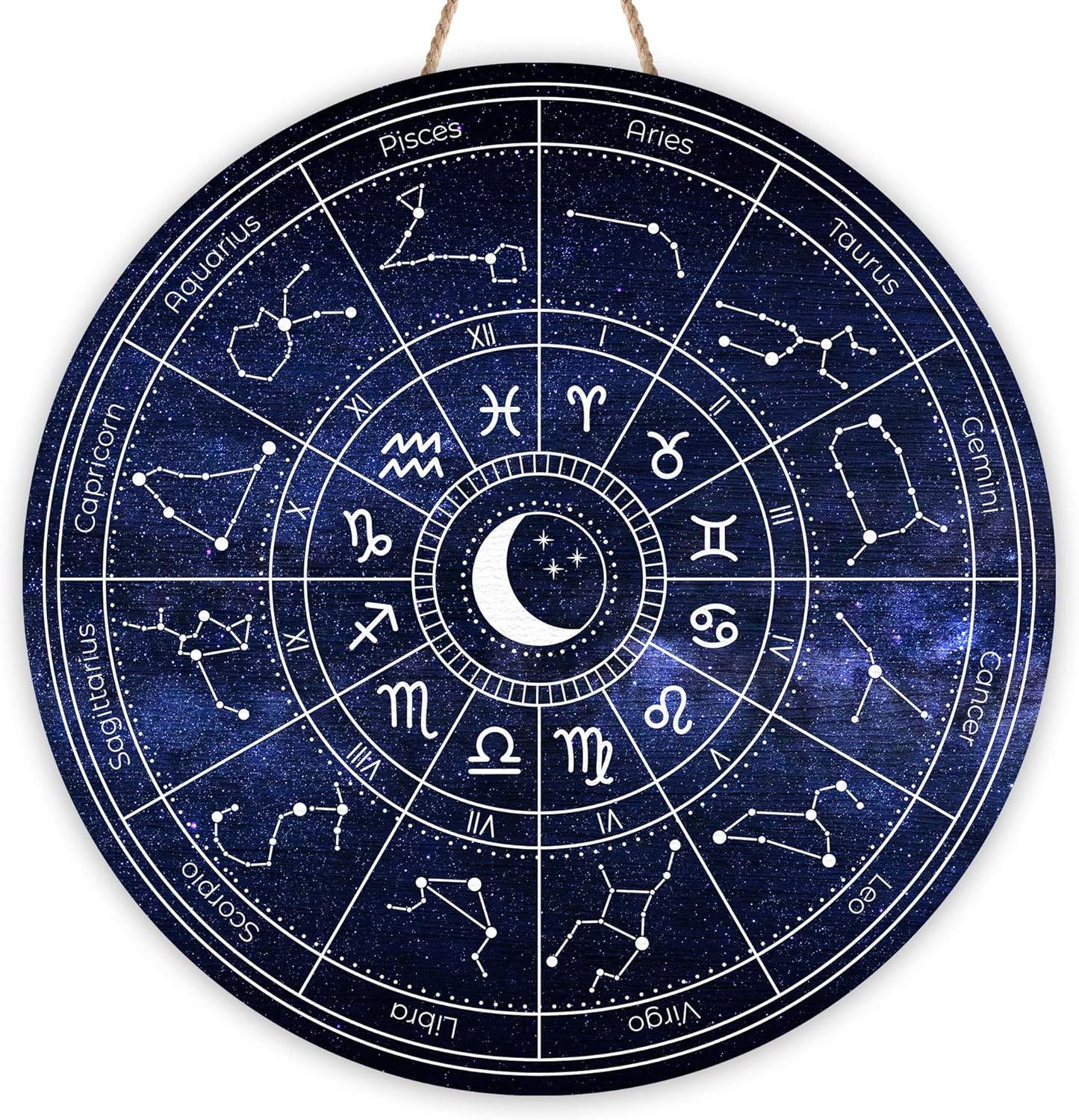 Amazon.com: Artsy Woodsy Zodiac Sign Wood Plaque Wall Art Decor ...