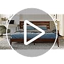 Amazon.com: Acacia Emery Bed Frame with Headboard Solid Wood Platform ...
