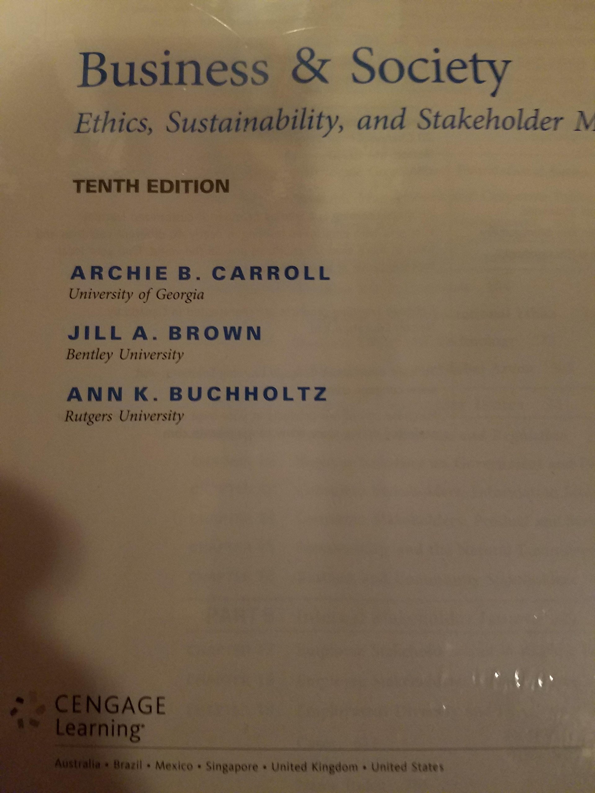 Amazon.com: Business & Society: Ethics, Sustainability & Stakeholder ...