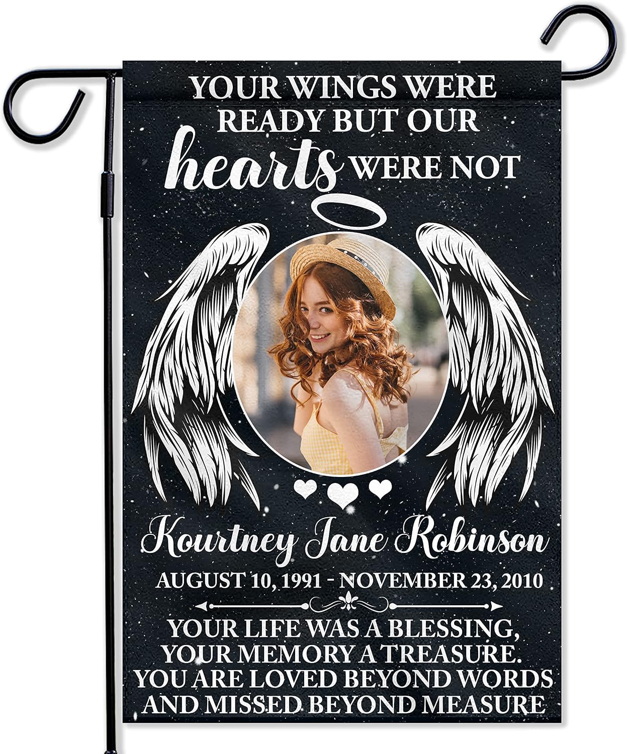 Amazon.com: Prezzy Custom Memorial Flag Personalized Garden Flag with ...