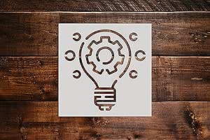 Amazon.com : Lightbulb Stencil DIY Reusable Craft Stencil and Painting ...