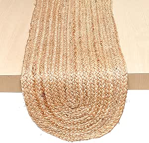 Amazon.com: Chardin home Jute Braided Oval Table Runner | Boho Table ...