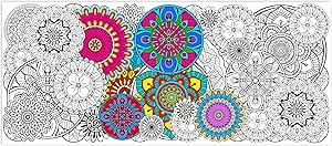 Amazon.com: Dvbonike Jumbo Mandala Coloring Poster Giant Flower Color ...