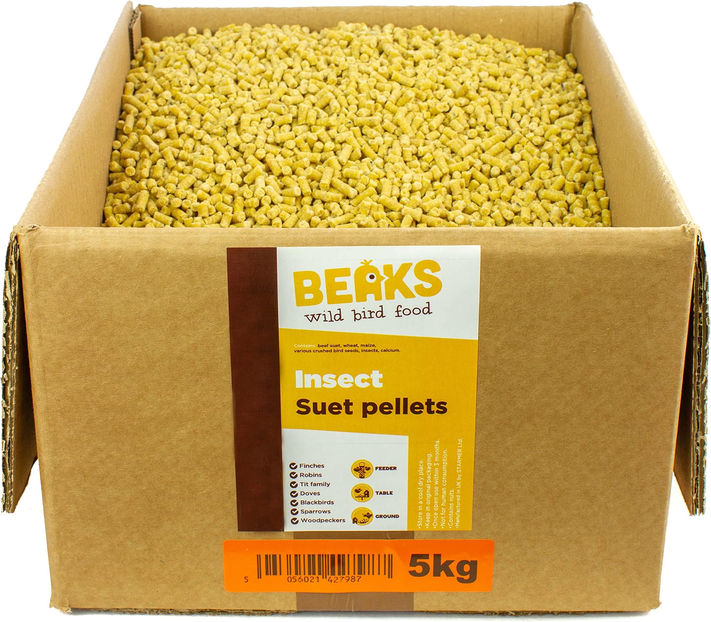 12.5kg Dawn Chorus Insect Suet Pellets : Amazon.co.uk: Garden