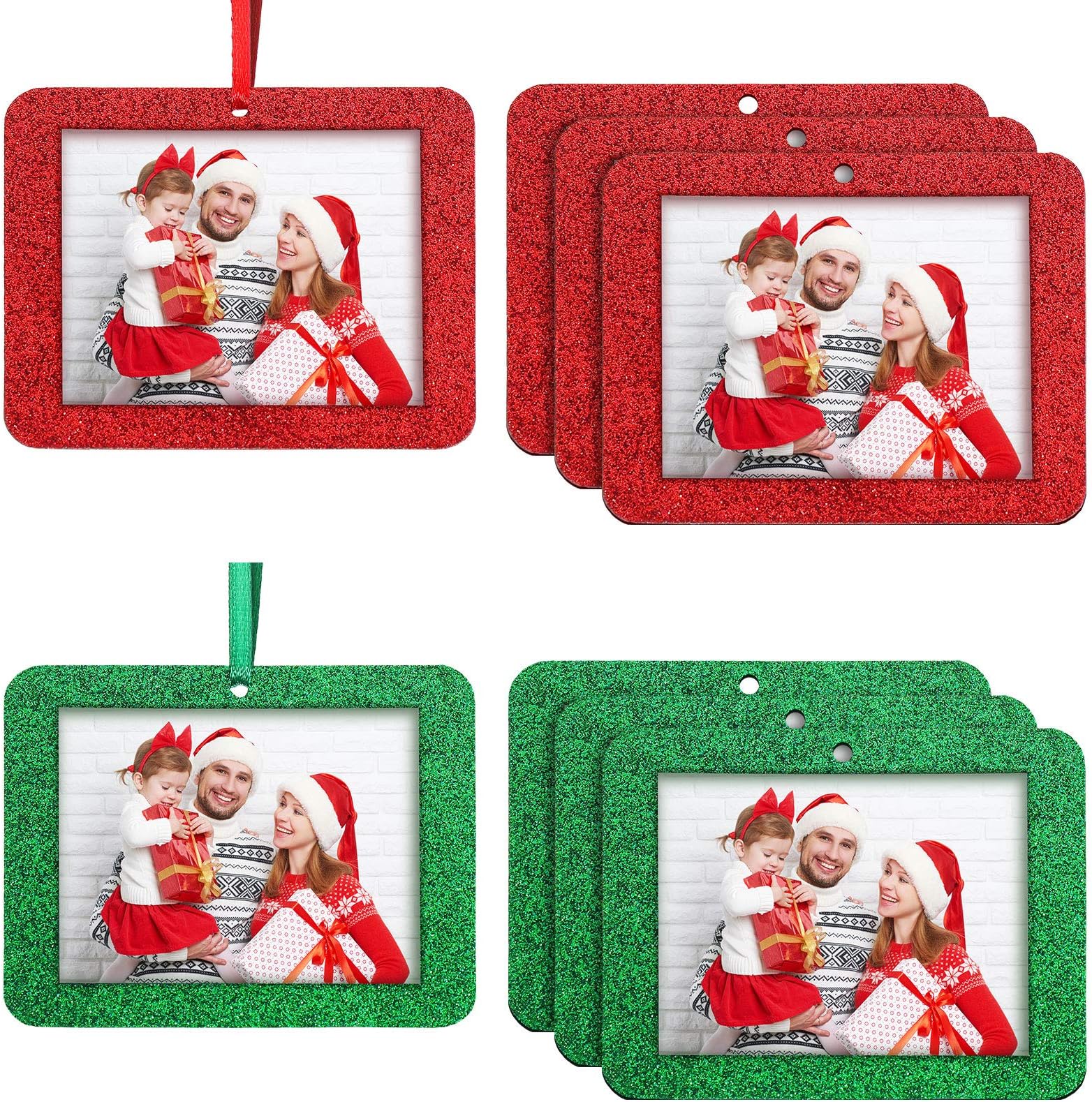 Amazon.com - Jetec 30 Pcs Christmas Photo Ornament Frame Xmas Picture ...