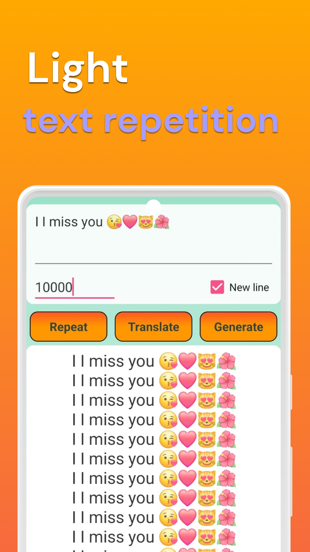 Text Repeater- Repeat Translate and Create Text 20K - App on Amazon Appstore