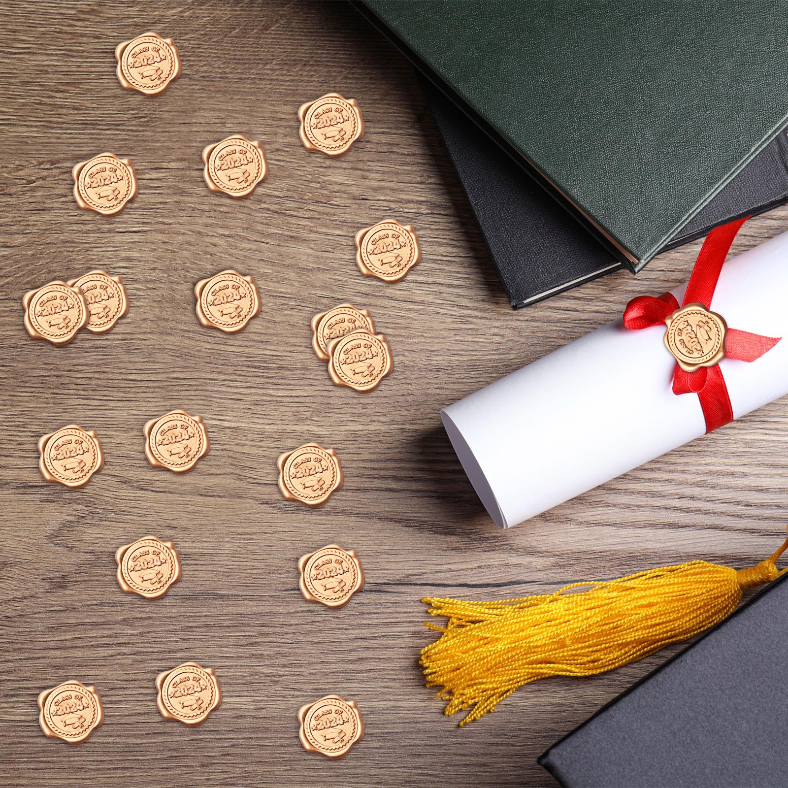 Snapklik.com : Gersoniel 50 Pcs Graduation Wax Seal Stickers Envelope ...