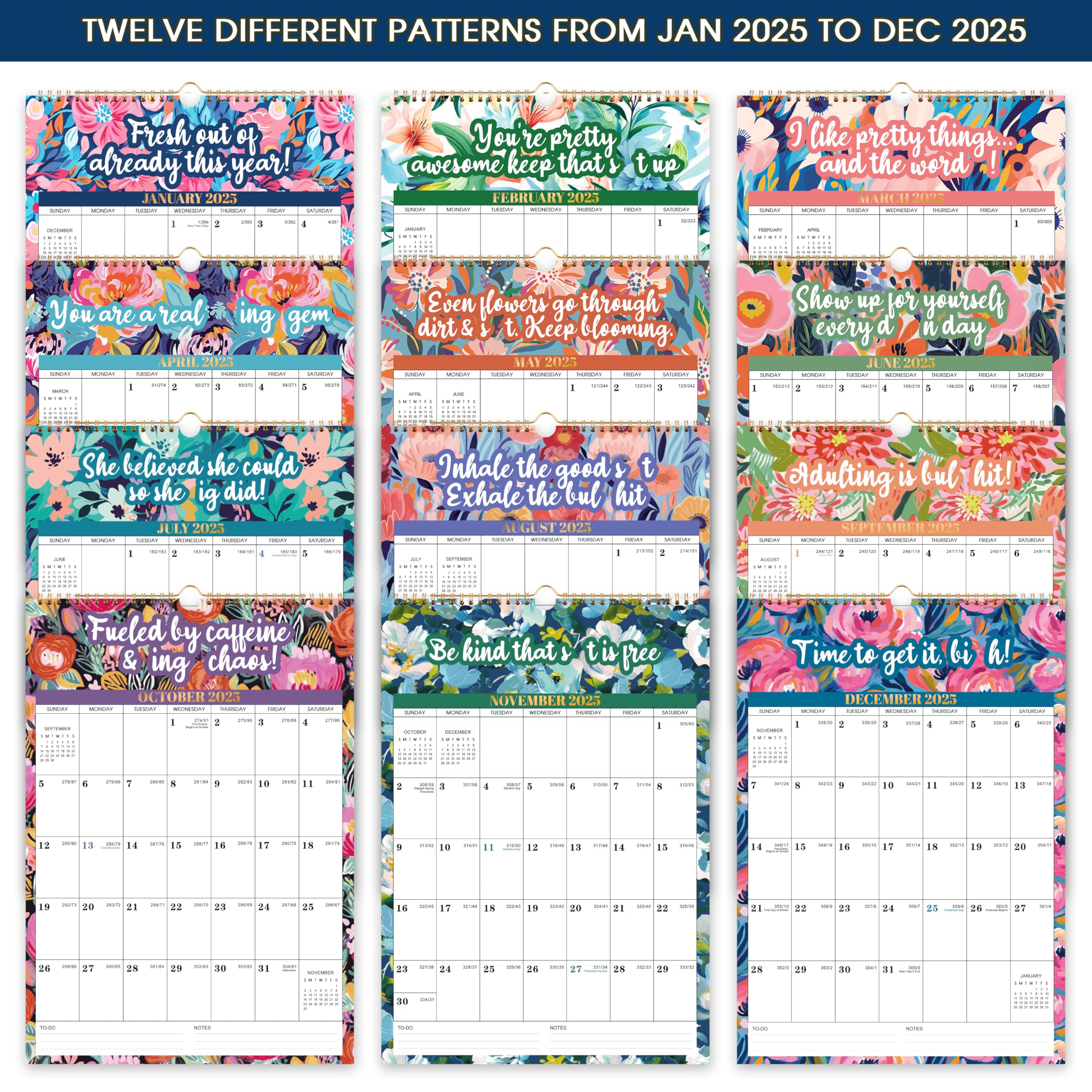 Snapklik.com : 2025 Calendar - Funny Calendar 2025 Wall Calendar, 2025 ...