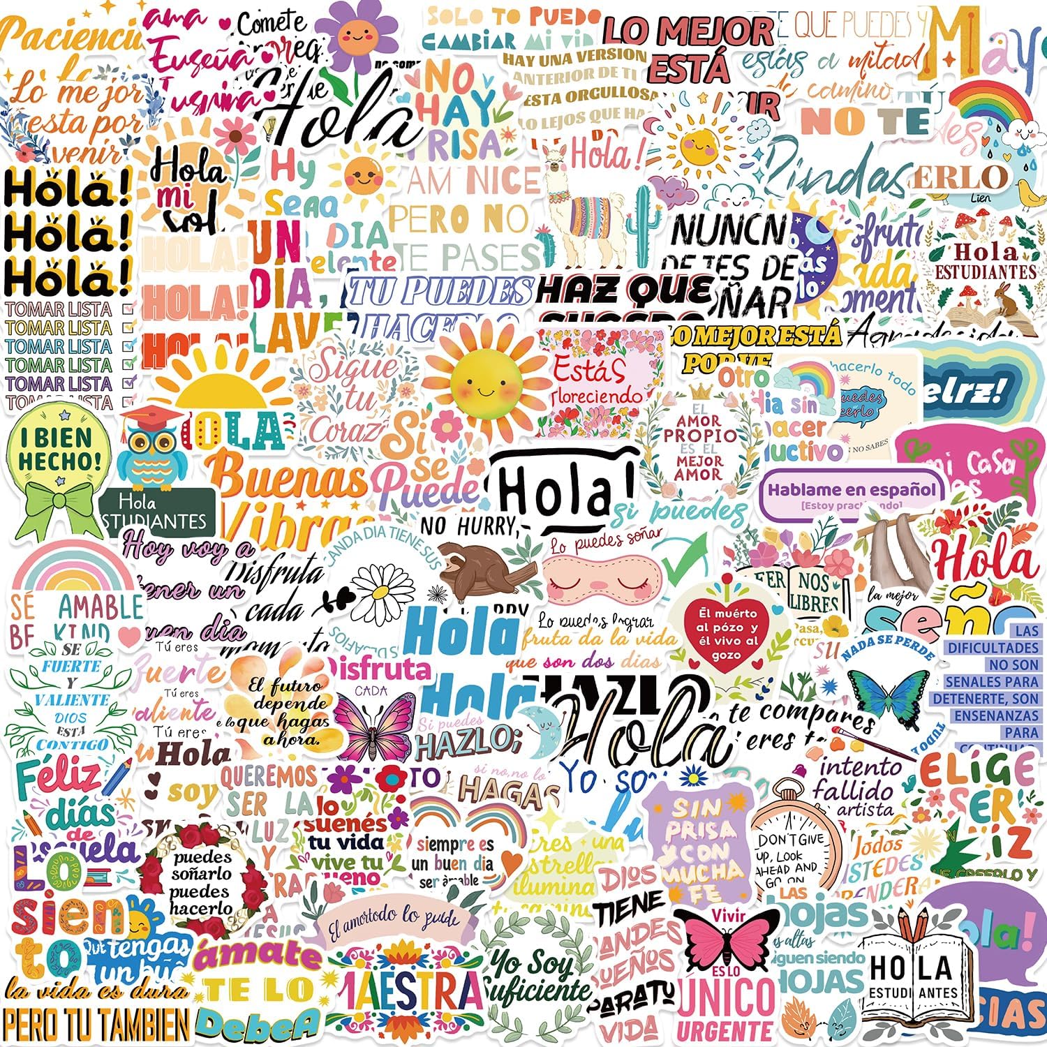 Amazon.com: 100 PCS Spanish Motivational Stickers Spanish Stickers for ...