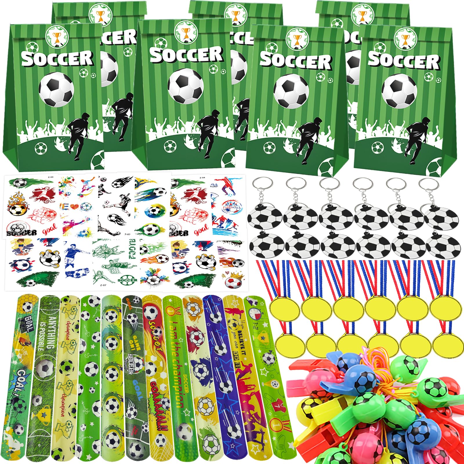 BJPERFMS 72 PCS Football Party Bags, Football Party Bags Fillers with ...