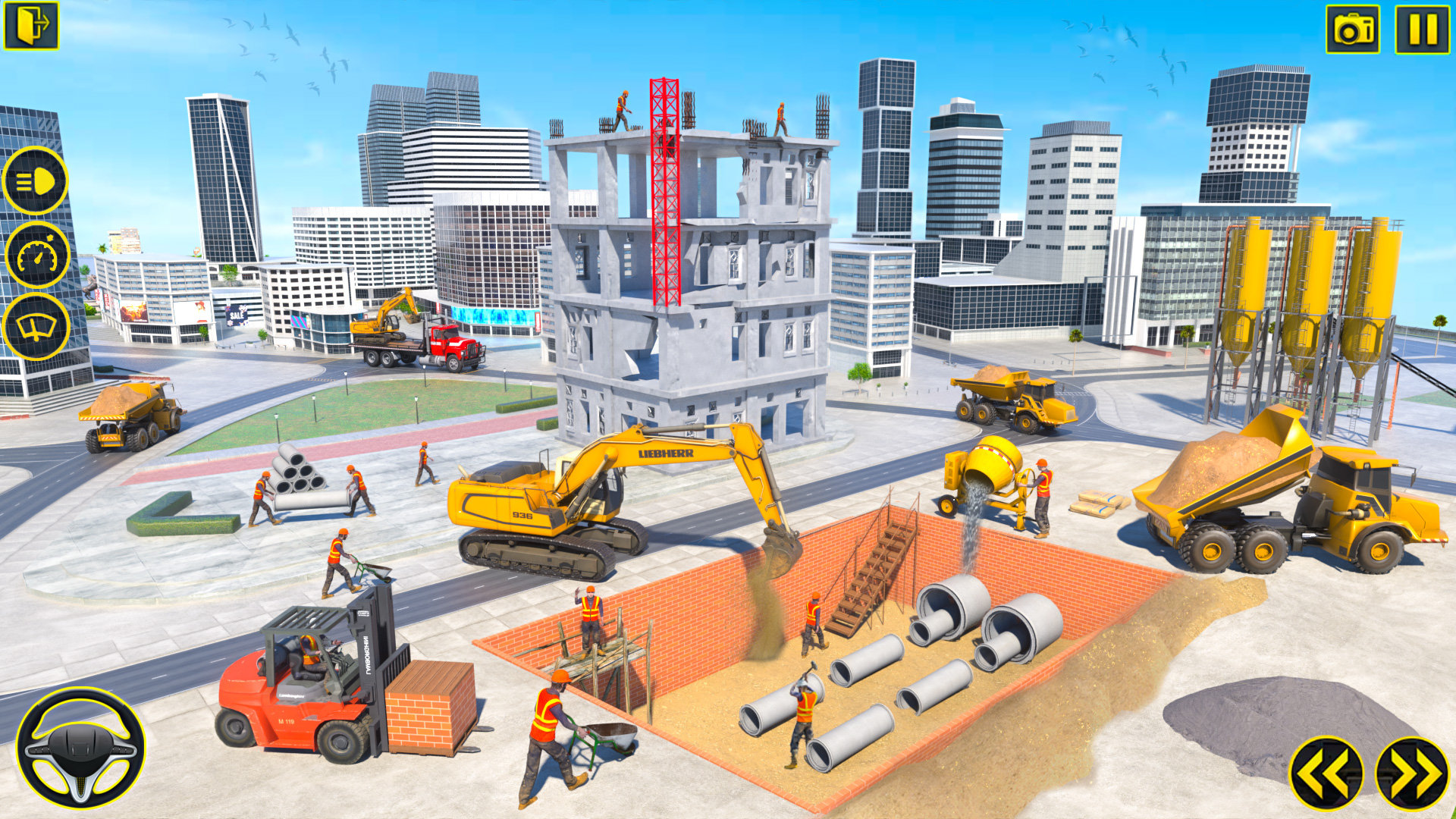 Crane Excavator Games City Building Construction Excavator Simulator ...