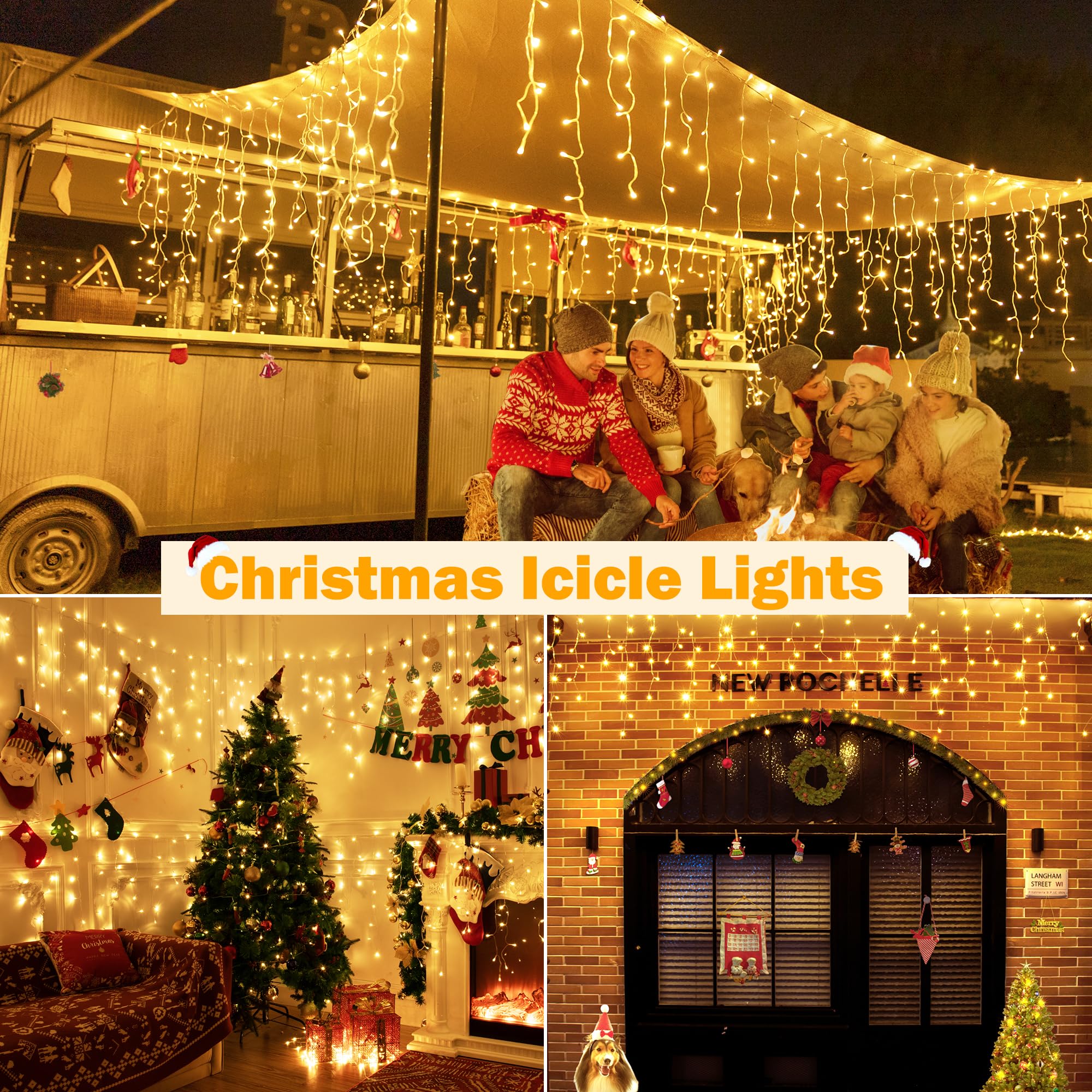 Old Fashioned Icicle Lights Get This Look: Retro Lights For A