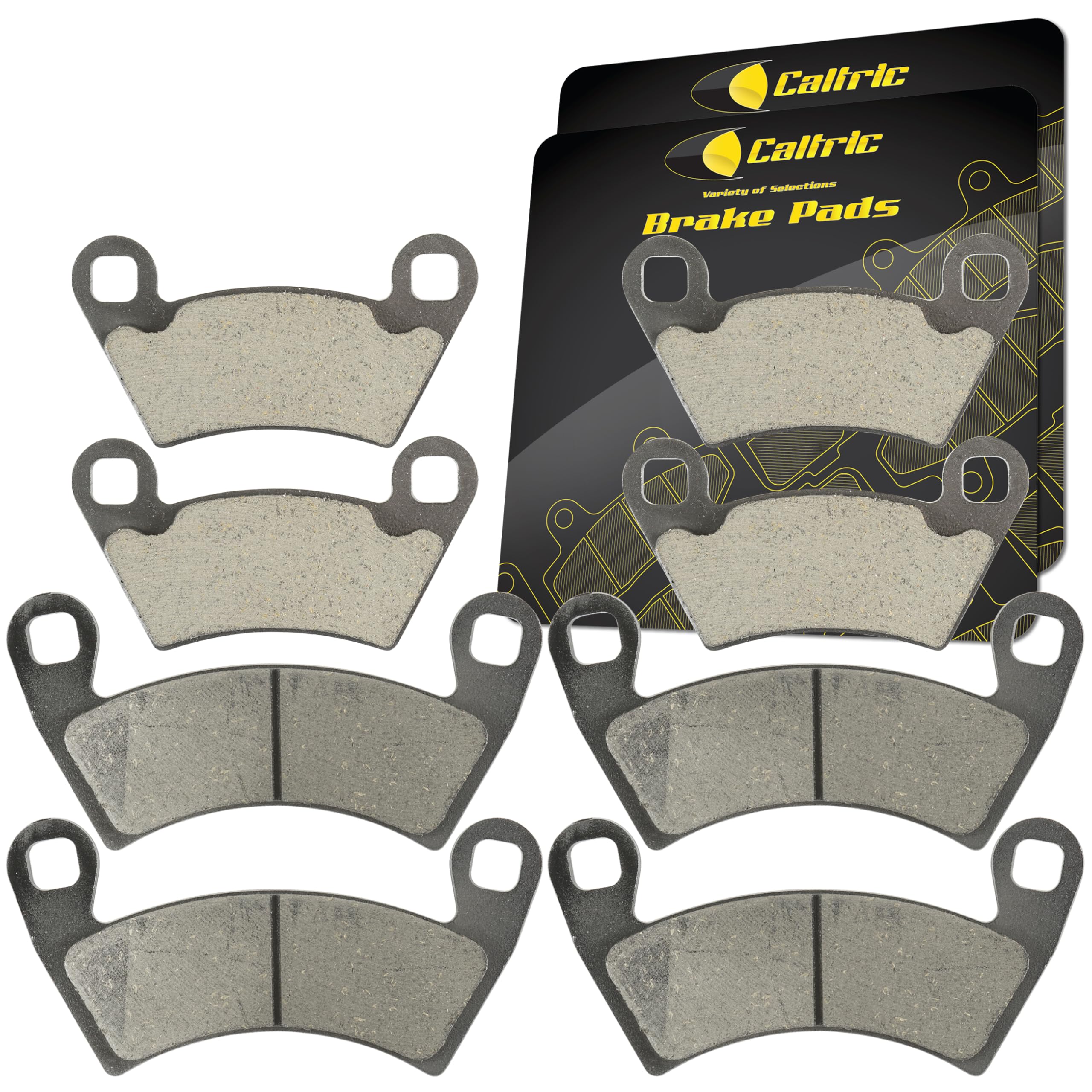 Amazon.com: Caltric Front & Rear Brake Pads Compatible with Polaris Rzr ...