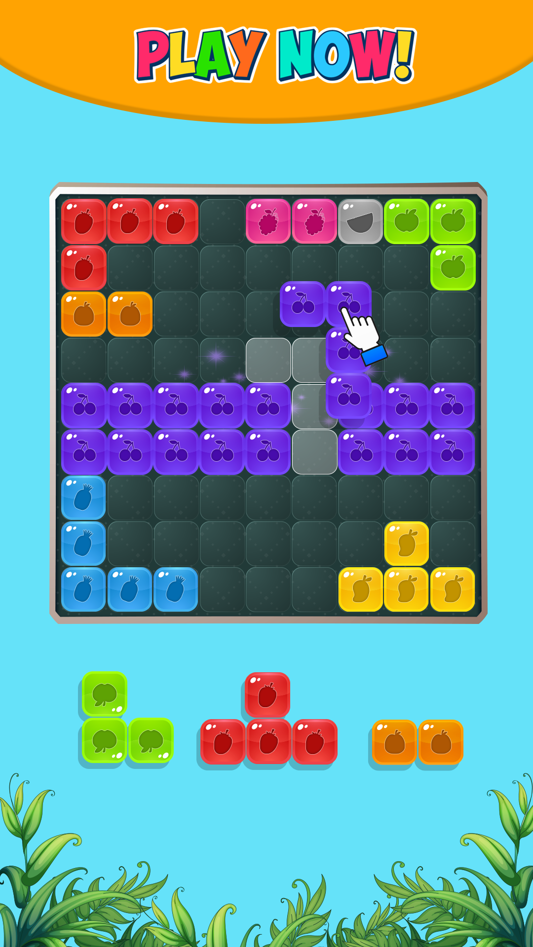 Watermelon Fruit Blocks Merge Blocks Game. Enjoy Watermelon Fruit ...