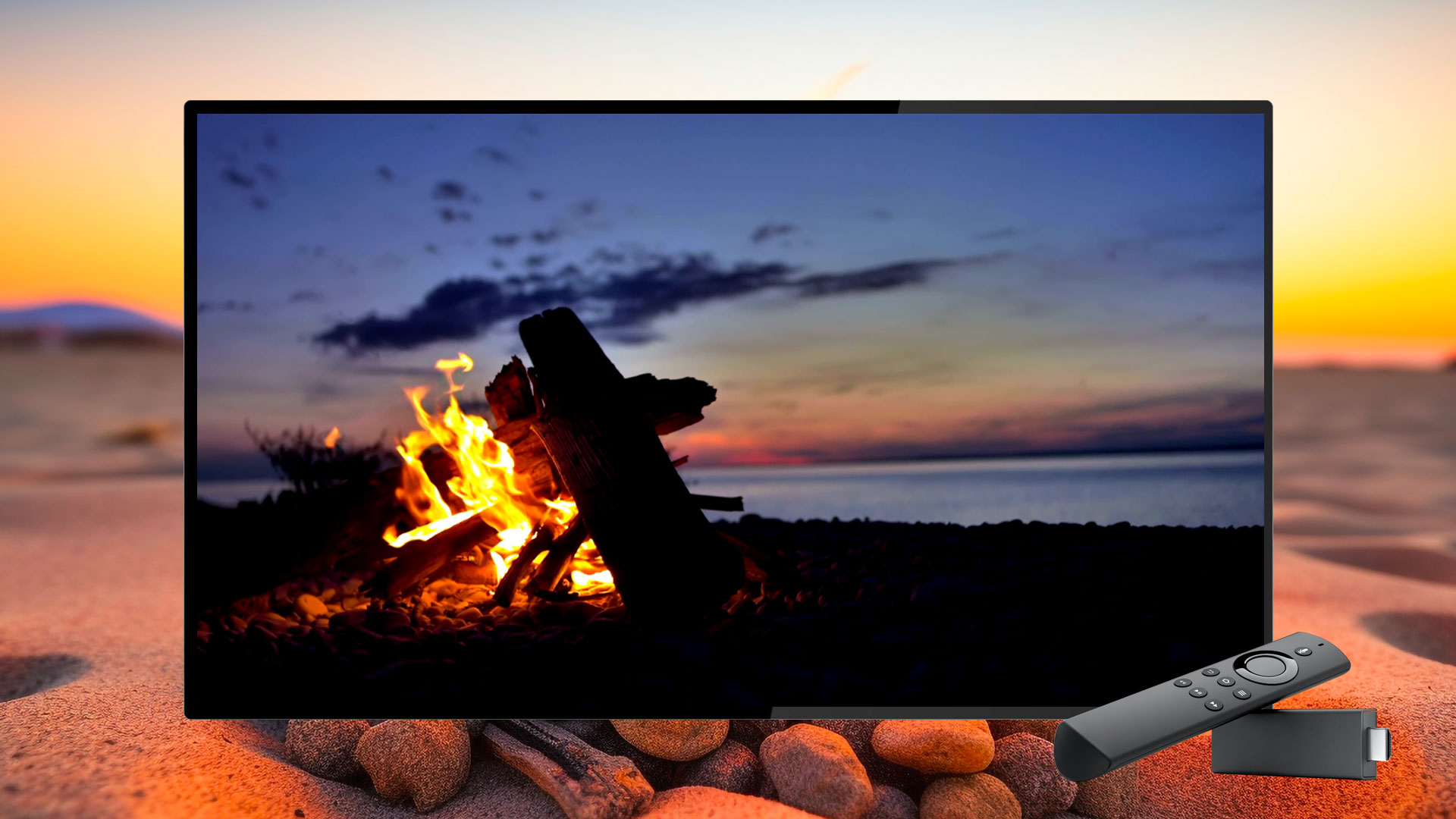 Sandy Beach Bonfire Glow - Turn Your Fire TV and Tablet into a Relaxing ...