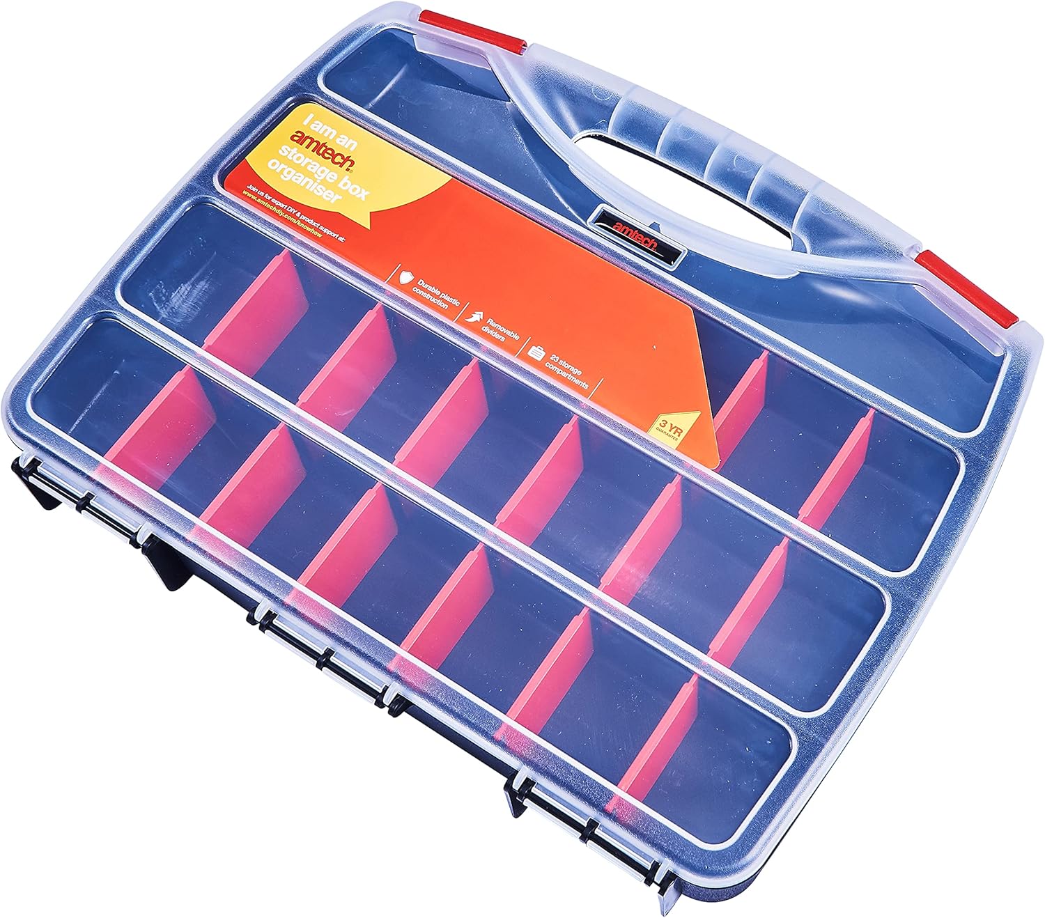 Amtech S6460 Storage Box, Screw Box Organiser for Hardware Assortment ...