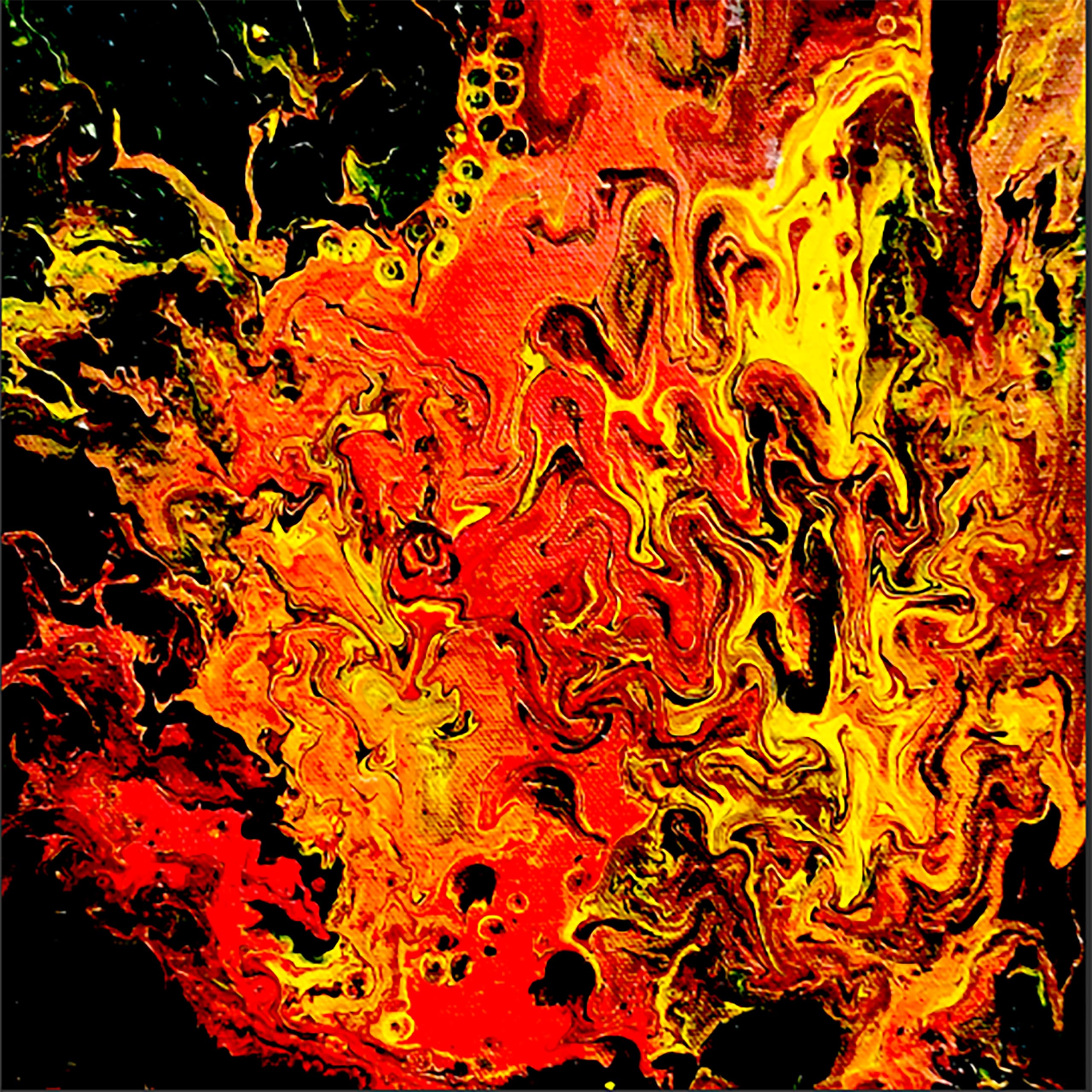 Fire Acrylic Painting