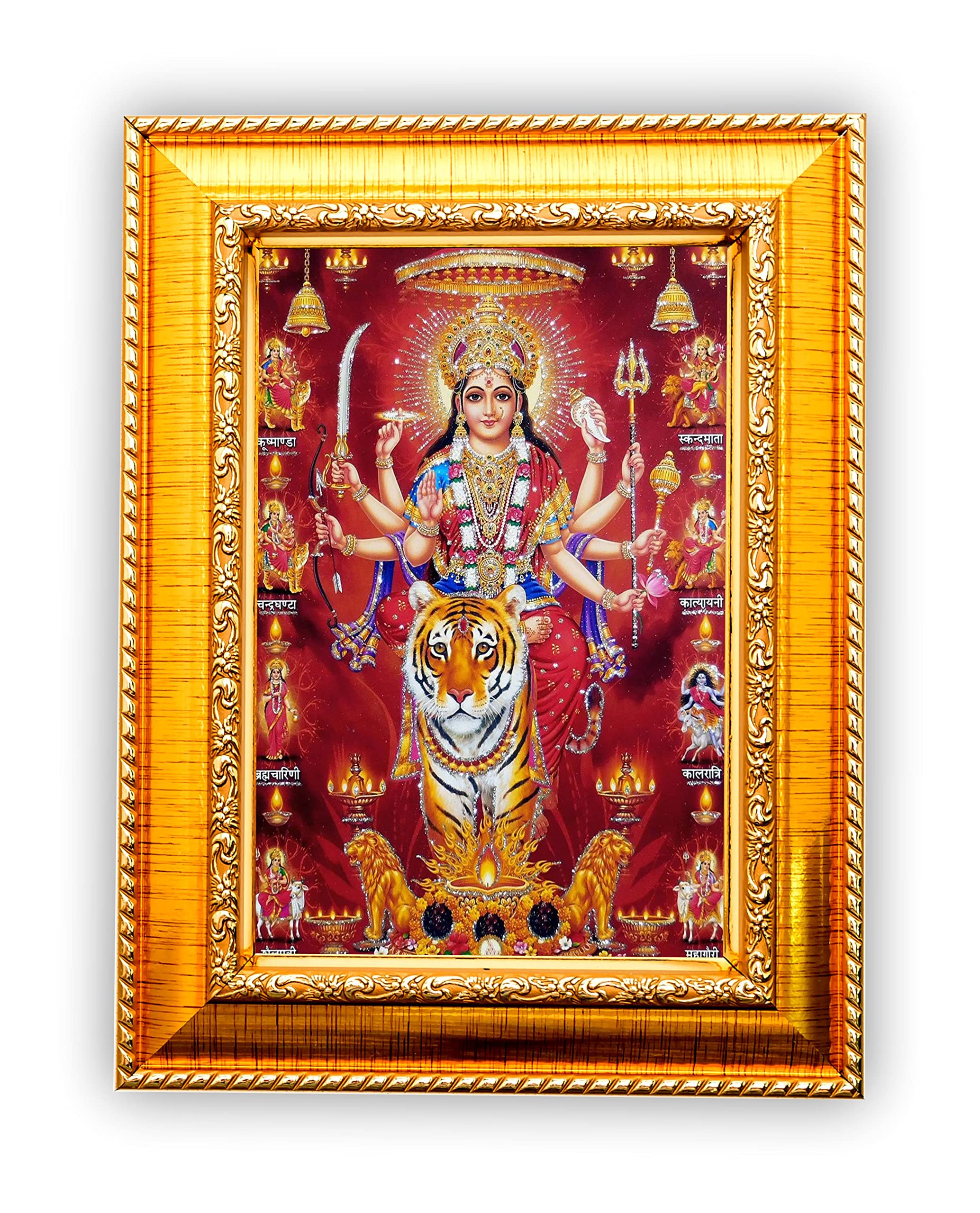 Buy Nuoshopping Durga MAA NAV ROOP Photo Frame | Durga MAA Photo Frame ...