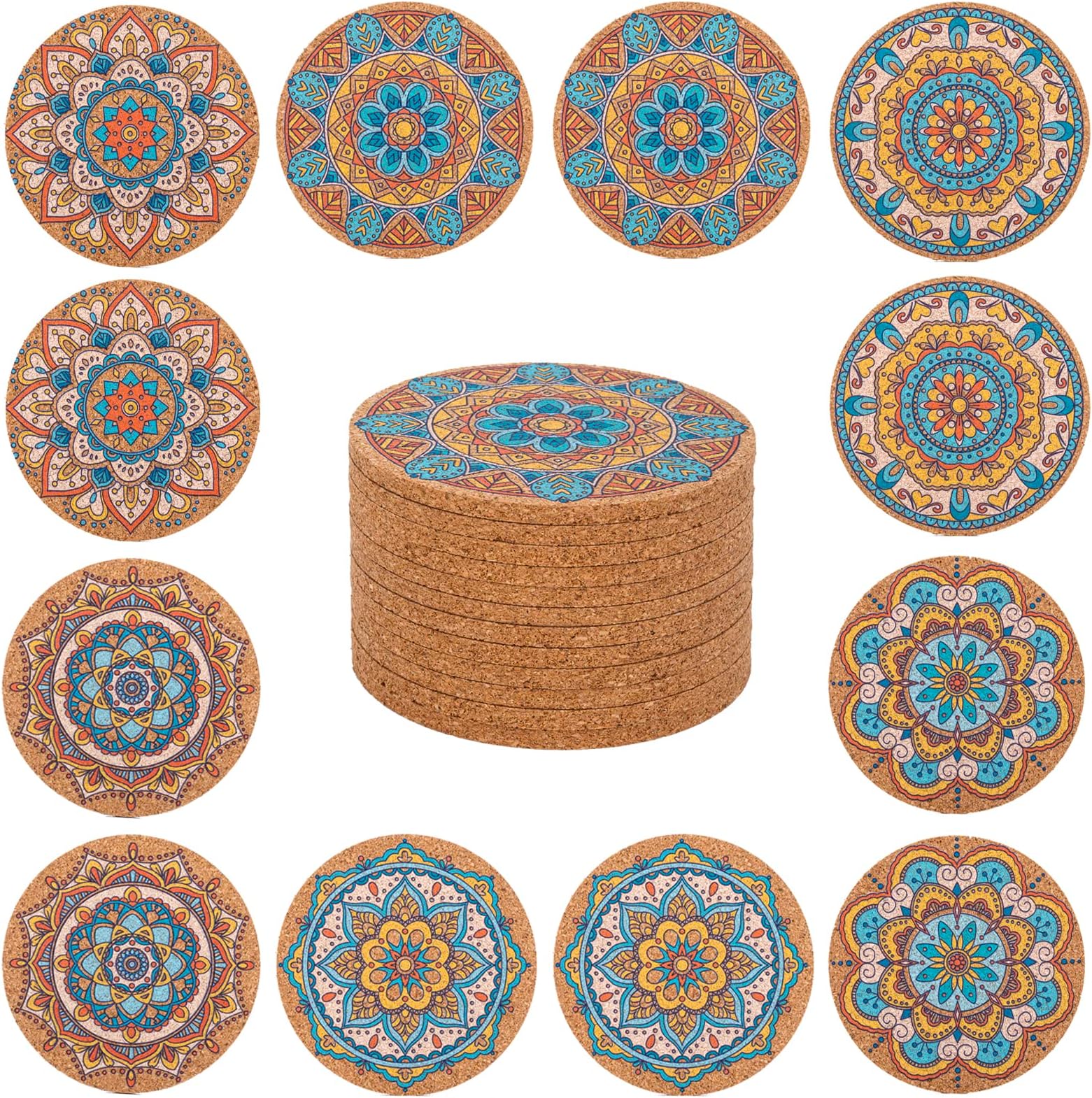 Ikea 365+ Cork Coasters with Deep Groove Insert 4 (10cm), Protect ...