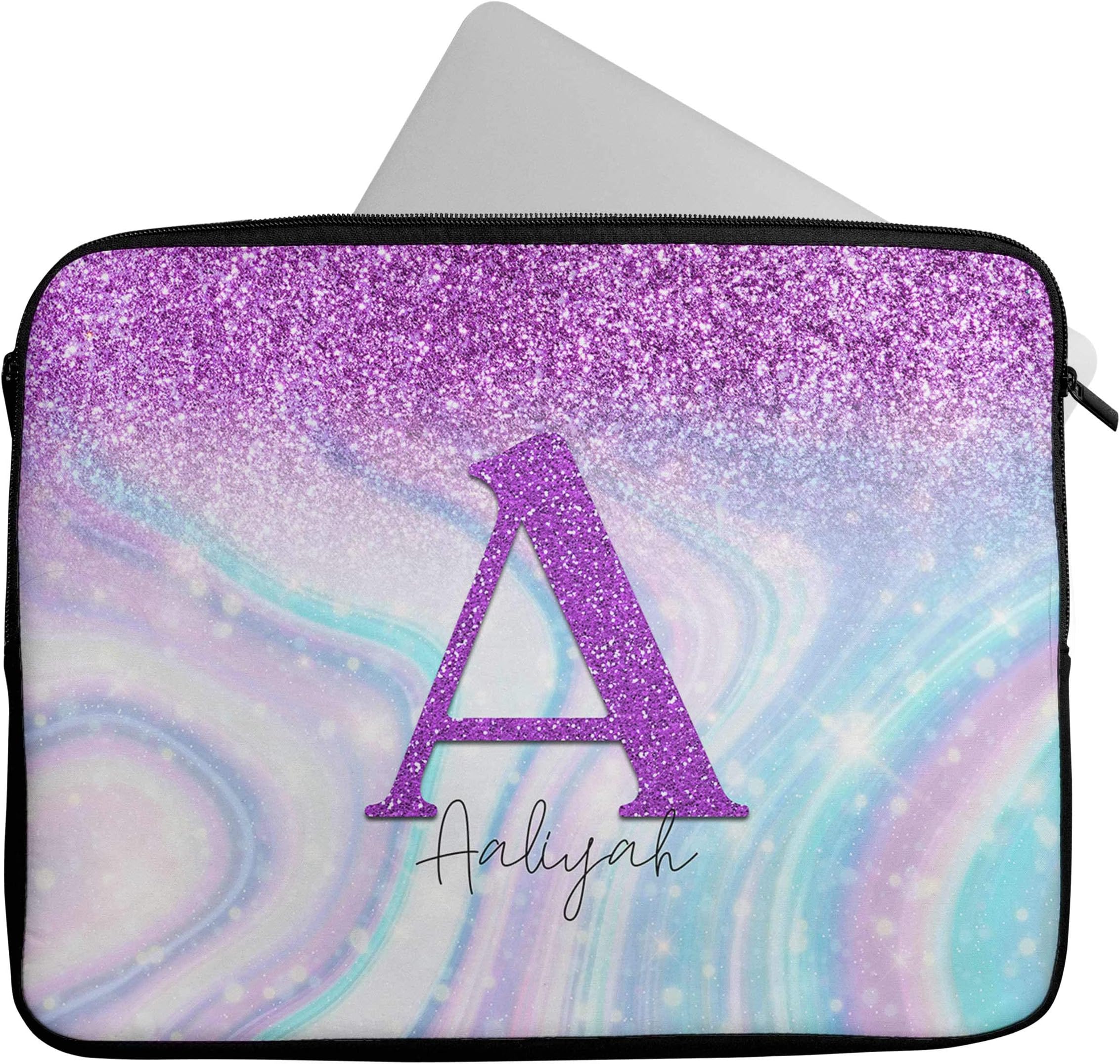 Personalised Any Name Glitter Design Laptop Case Sleeve Tablet Bag ...