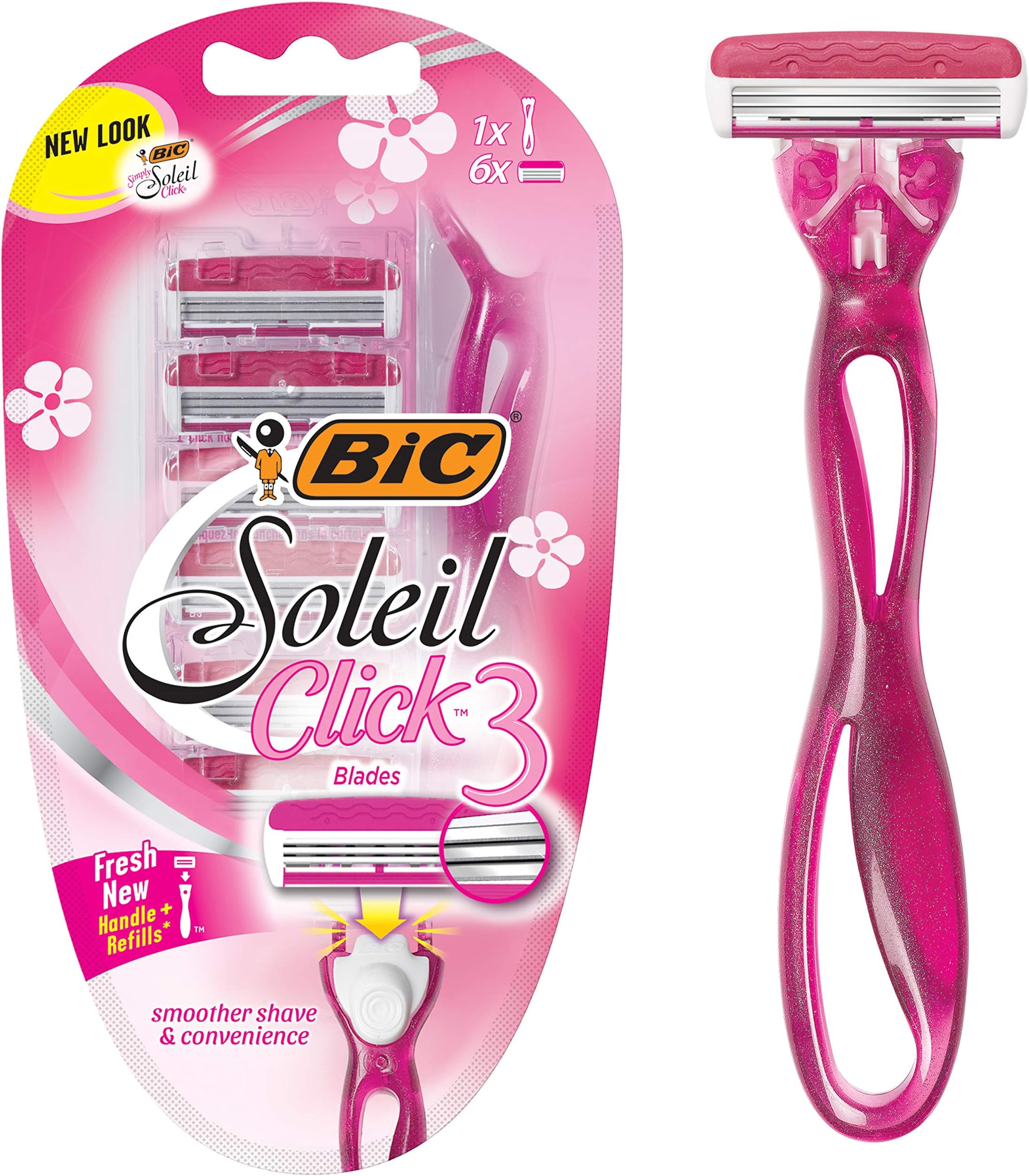 Amazon.com: BIC Click 5 Soleil Women's Disposable Razors, 5 Blades With ...