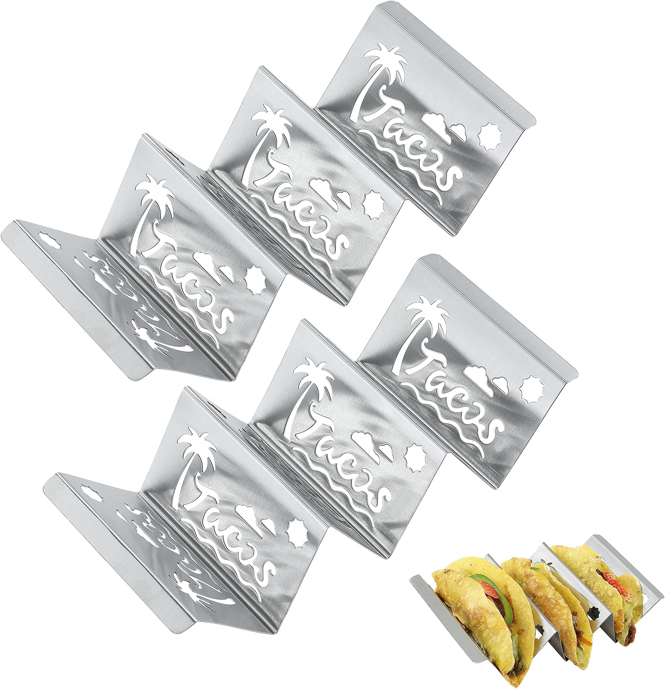 Amazon.com: MISSYSSIM Taco Holders, Porcelain Large Taco Tray wtih ...