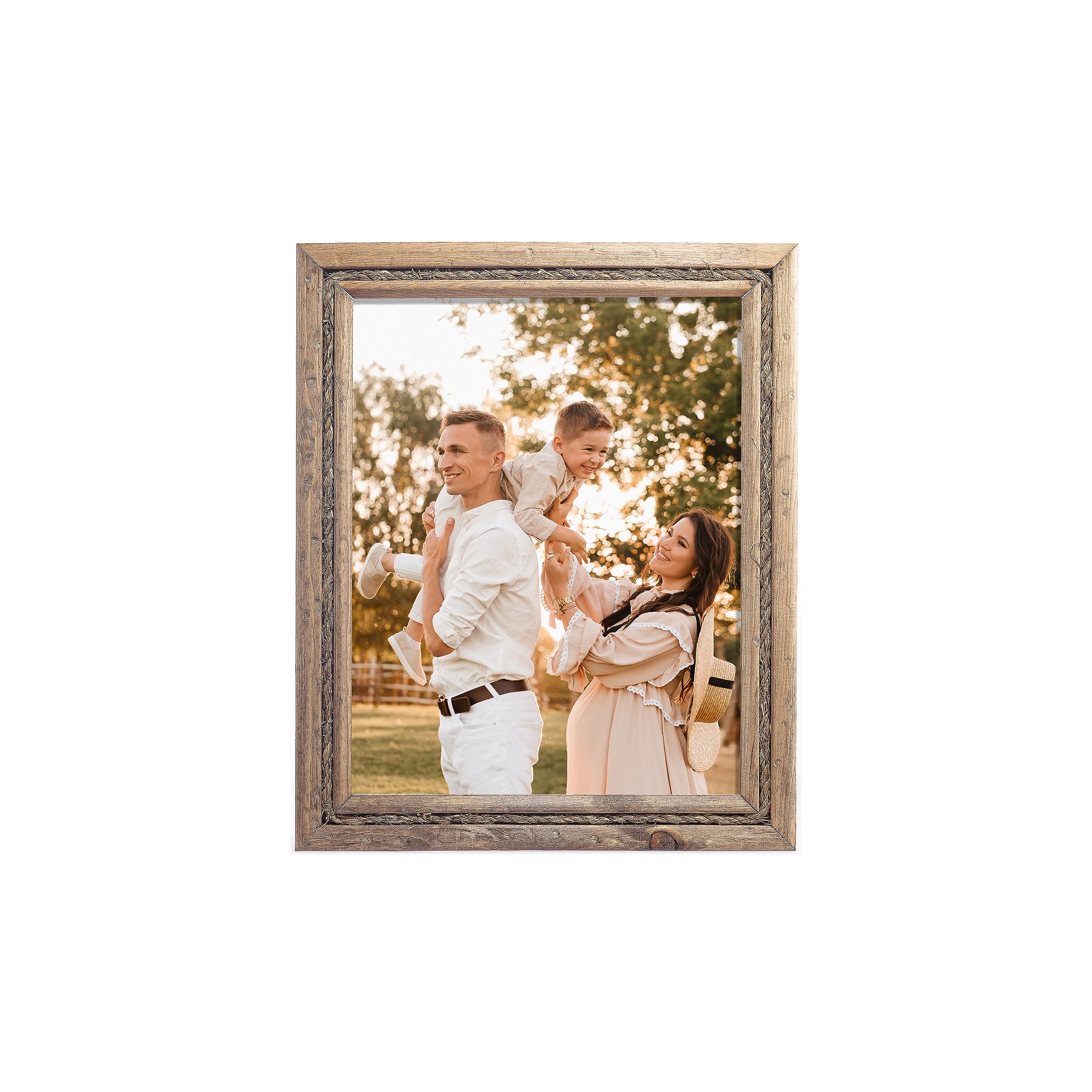 Amazon.com - Seven Oaks Frames 8x10 Rustic Braided Rope Wood Frame ...